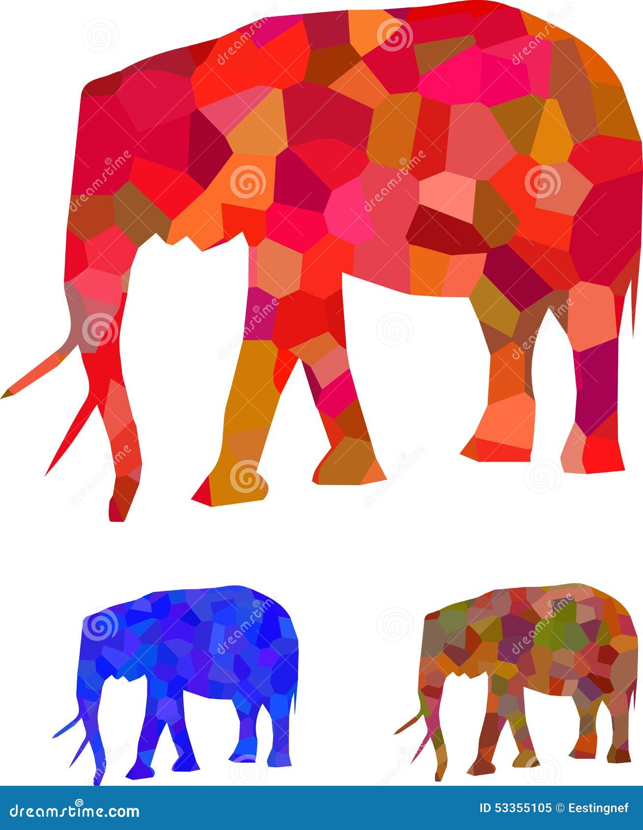 Elephant abstract stock vector. Illustration of decoration - 53355105
