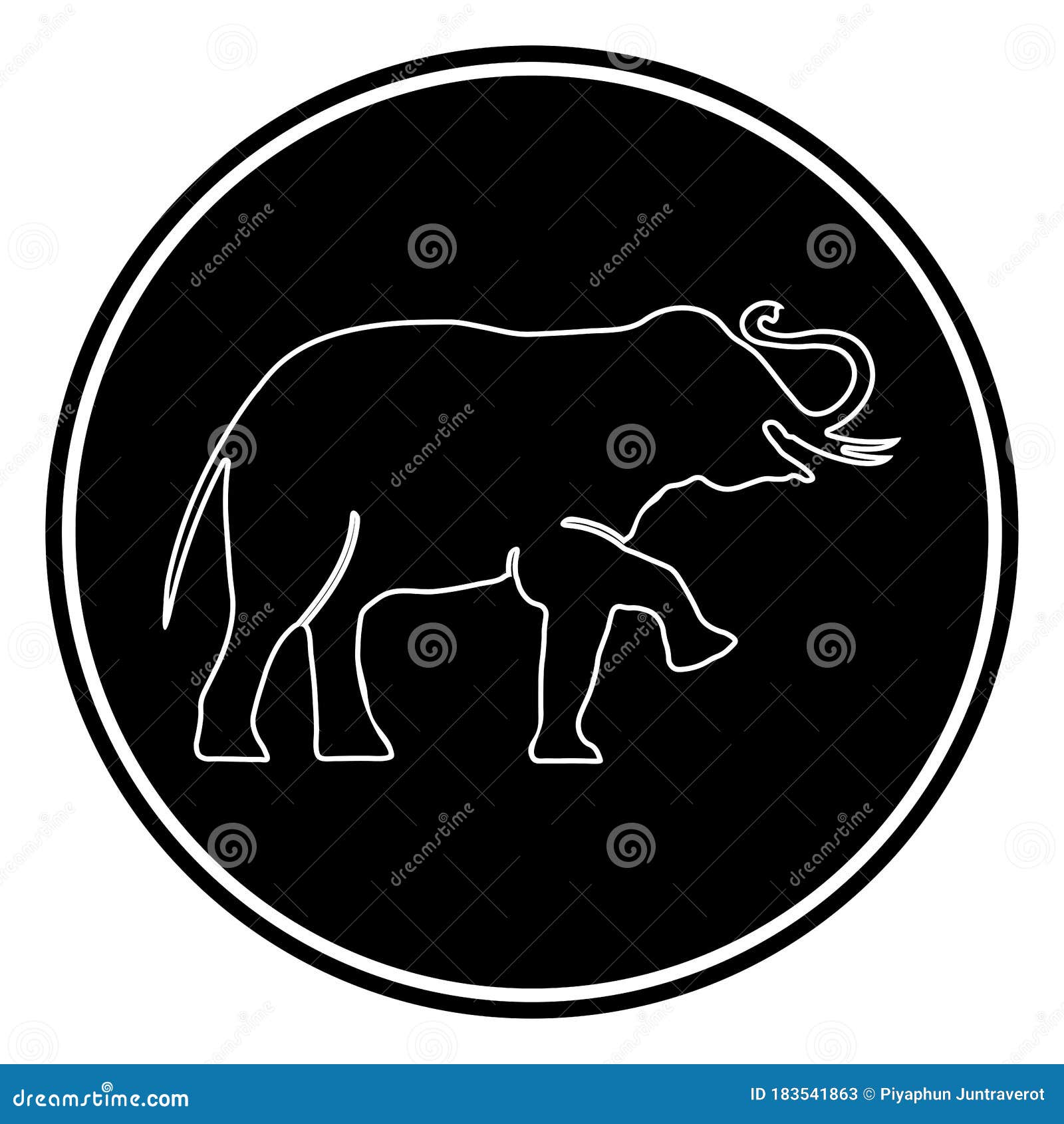 Elephant Asia Walking, Graphics Design Stock Vector - Illustration of ...