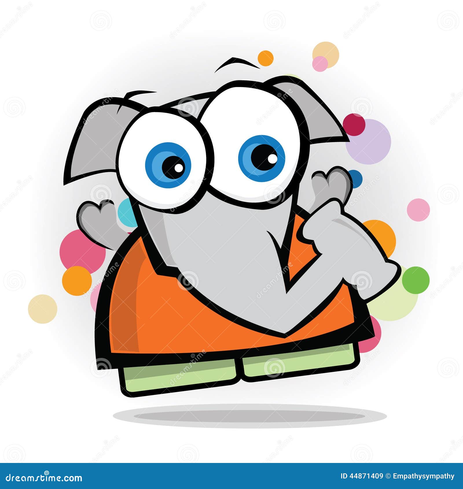 Goofy Elephant In Clown Costume Royalty-Free Illustration ...