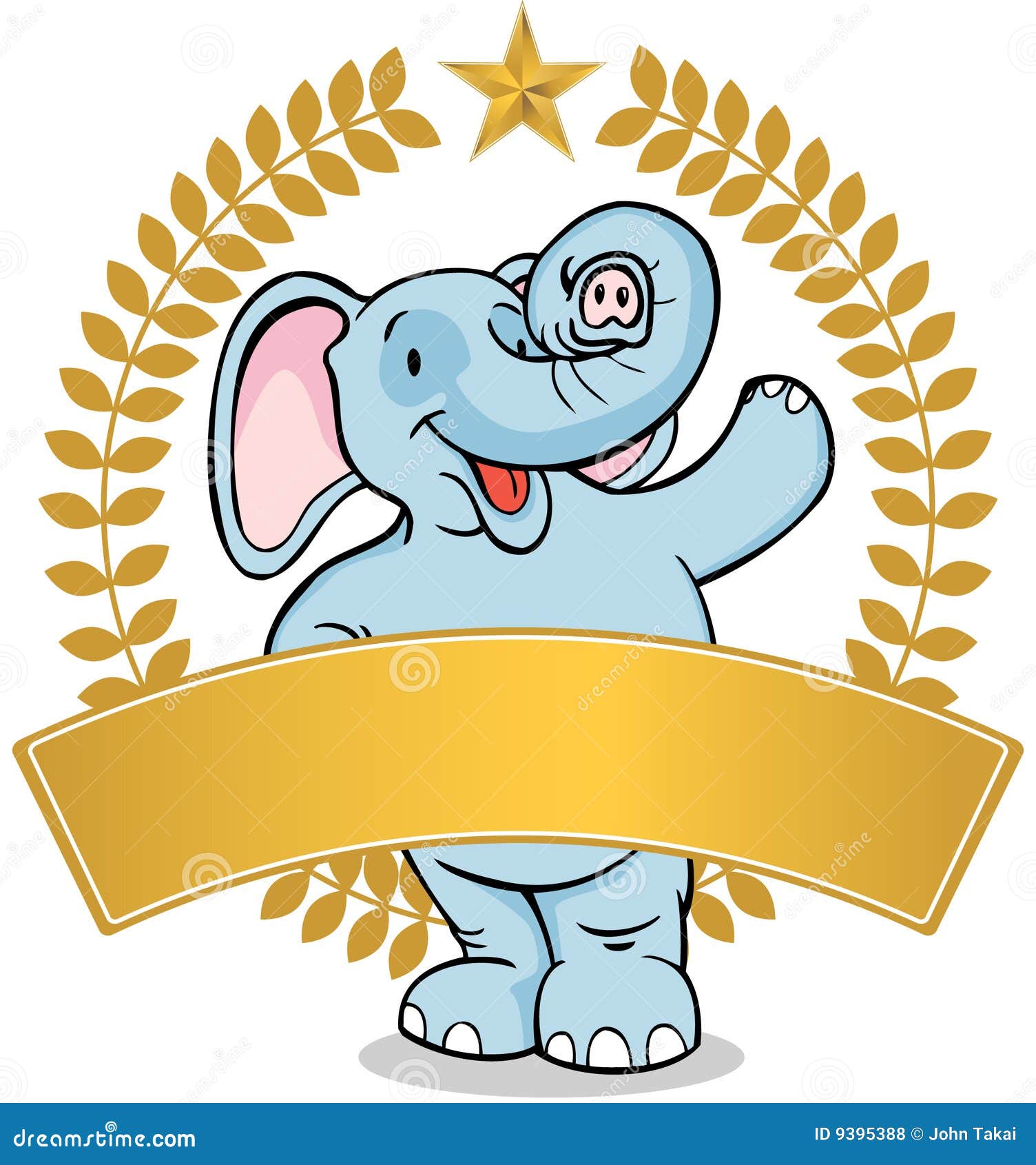 Elephant - banner stock vector. Illustration of vector - 9395388