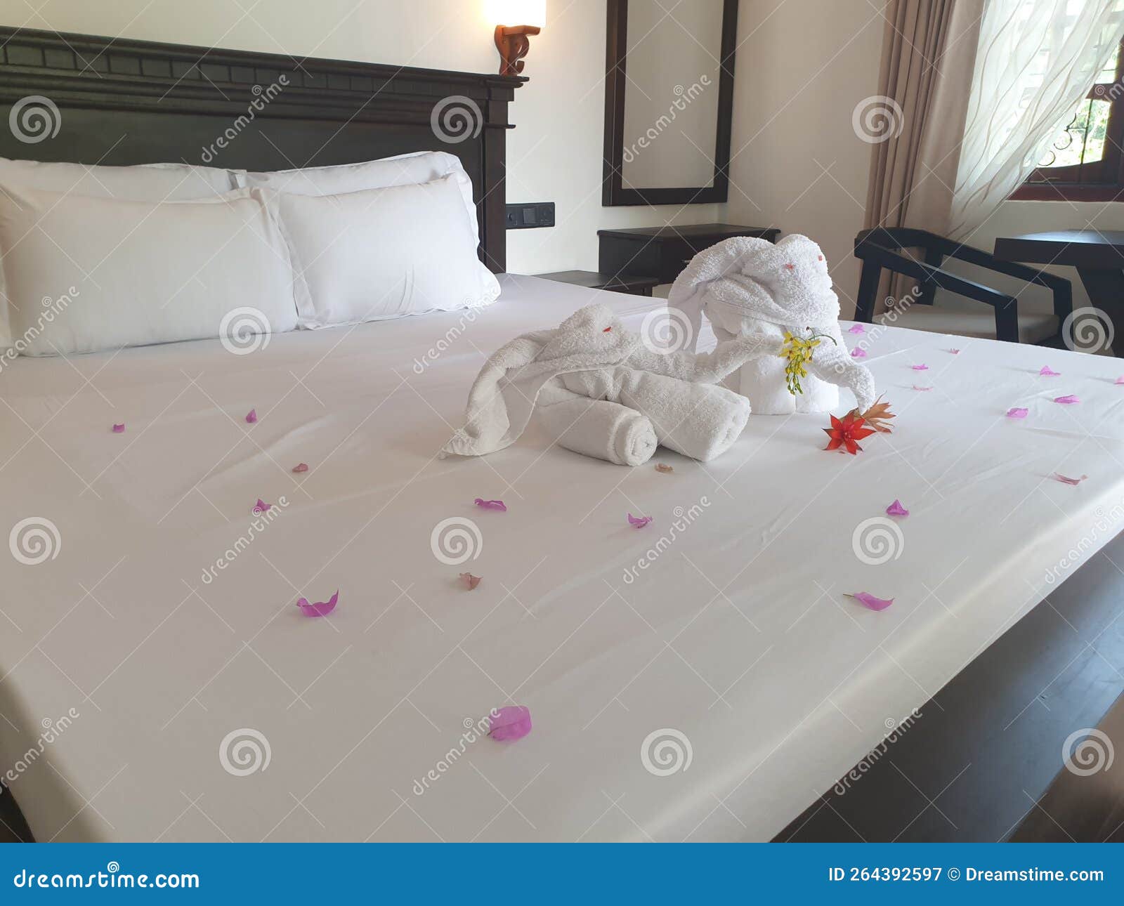 Elephant bed decoration stock image. Image of elephant - 264392597