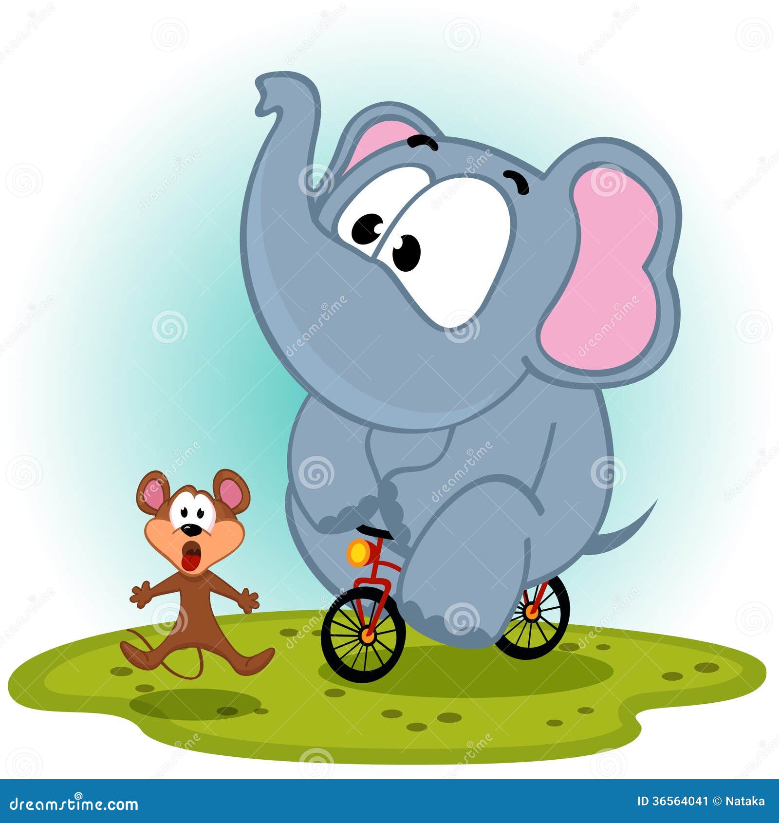 The Elephant And The Mouse Vector Illustration | CartoonDealer.com ...
