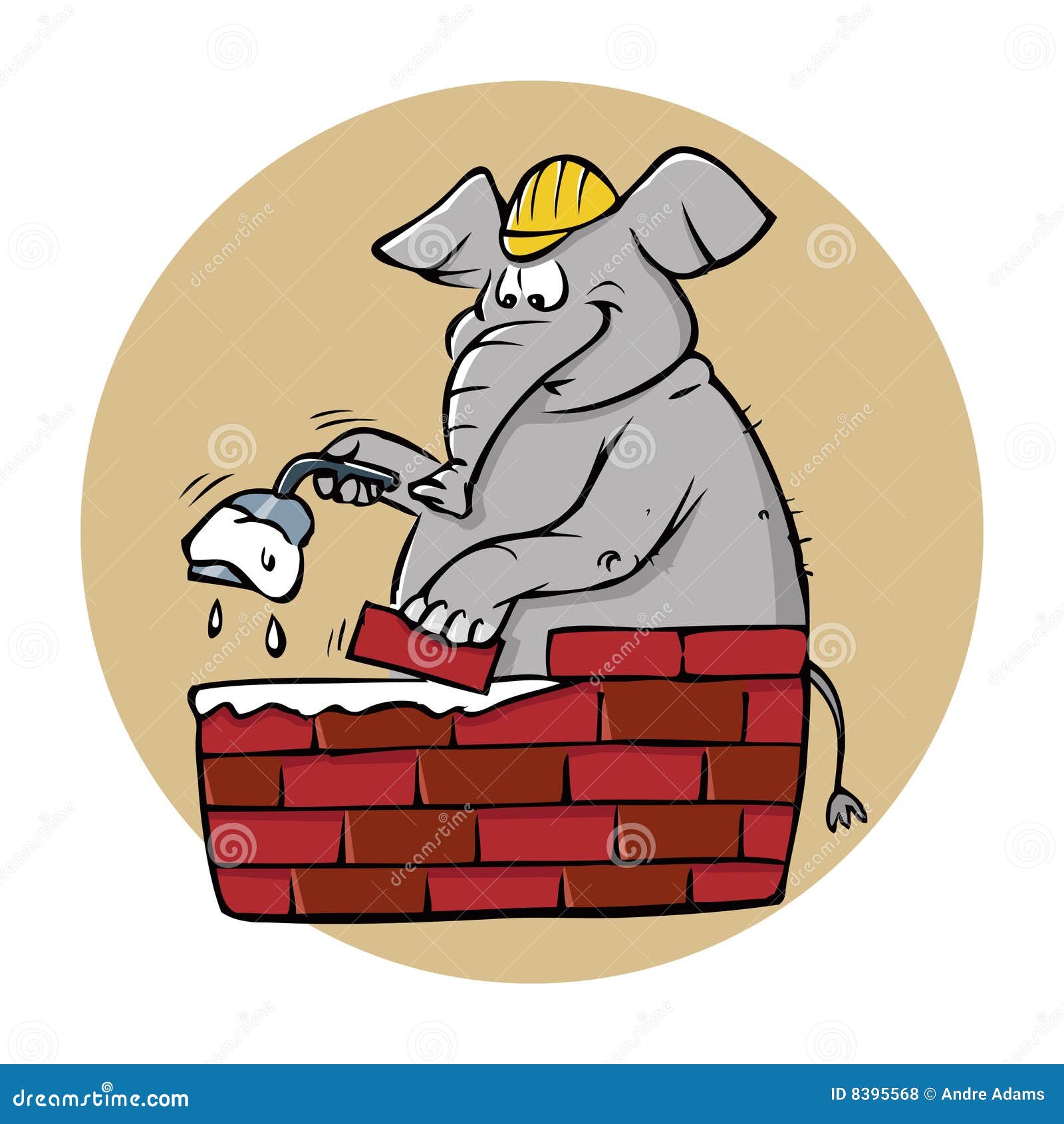 Elephant Bricklayer Stock Illustrations – 2 Elephant Bricklayer Stock ...