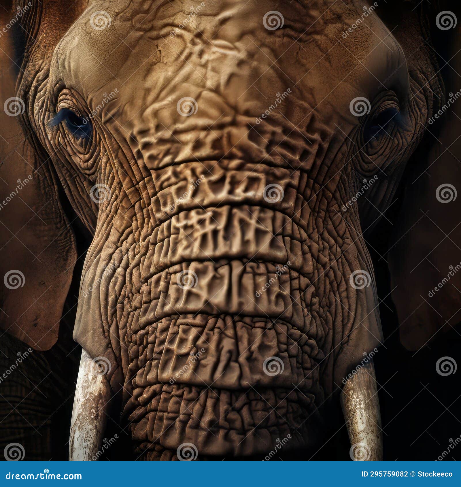 Detailed Engraved Elephant Face in Mike Campau Style Stock Illustration ...