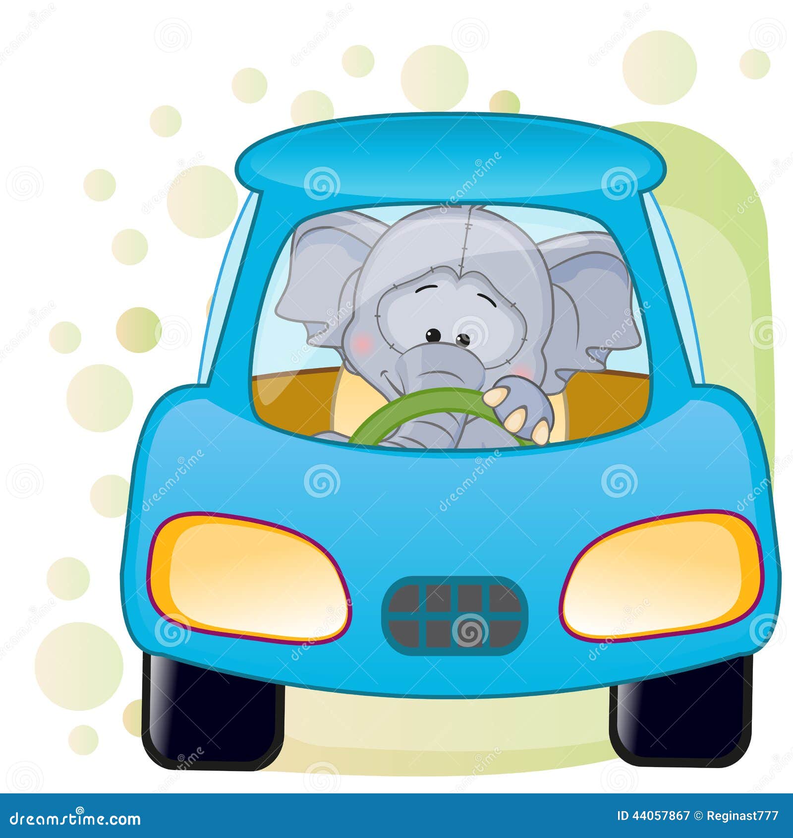 Elephant in a car stock vector. Illustration of animals - 44057867