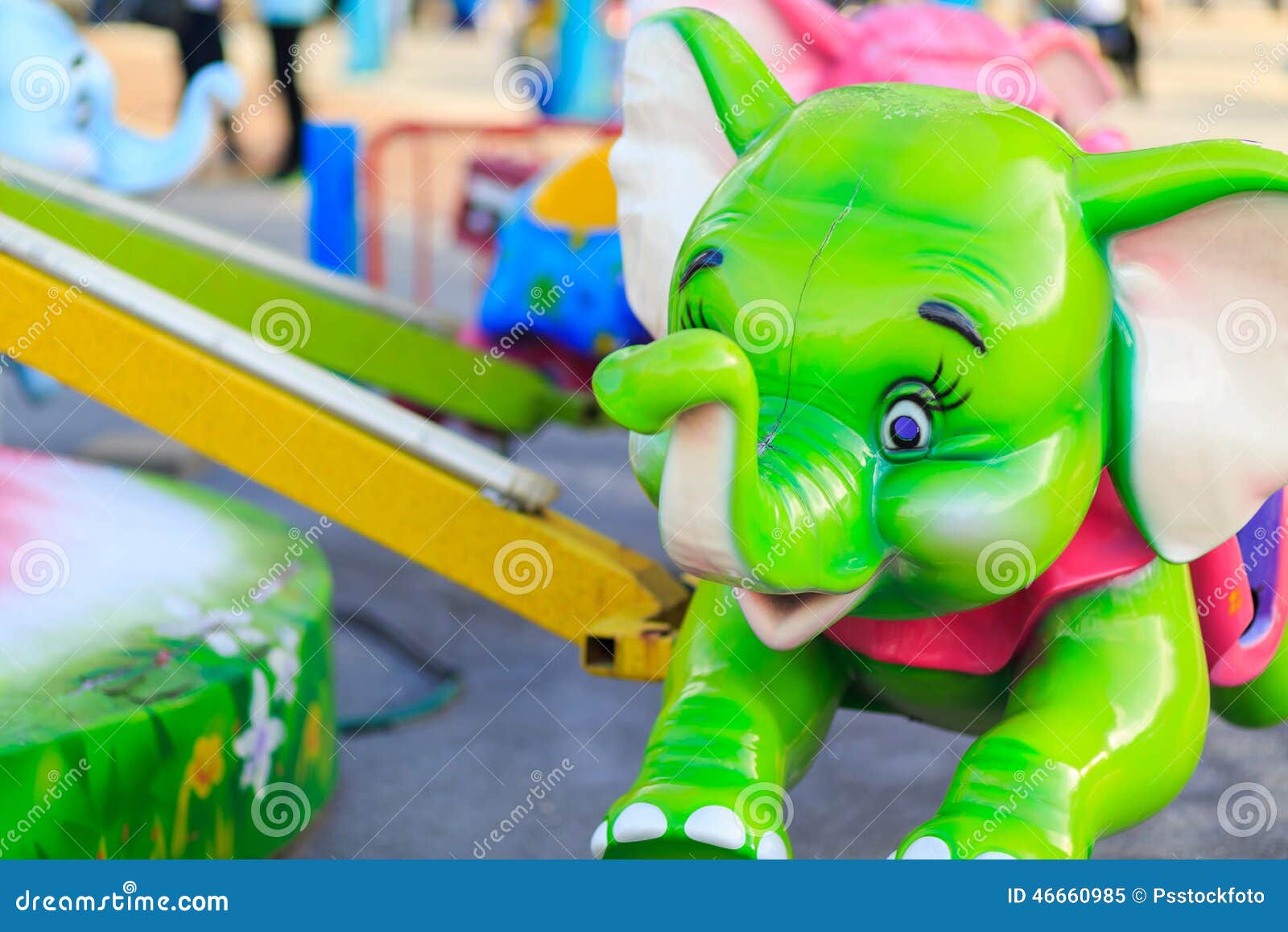 Elephant carousel stock image. Image of background, ride - 46660985