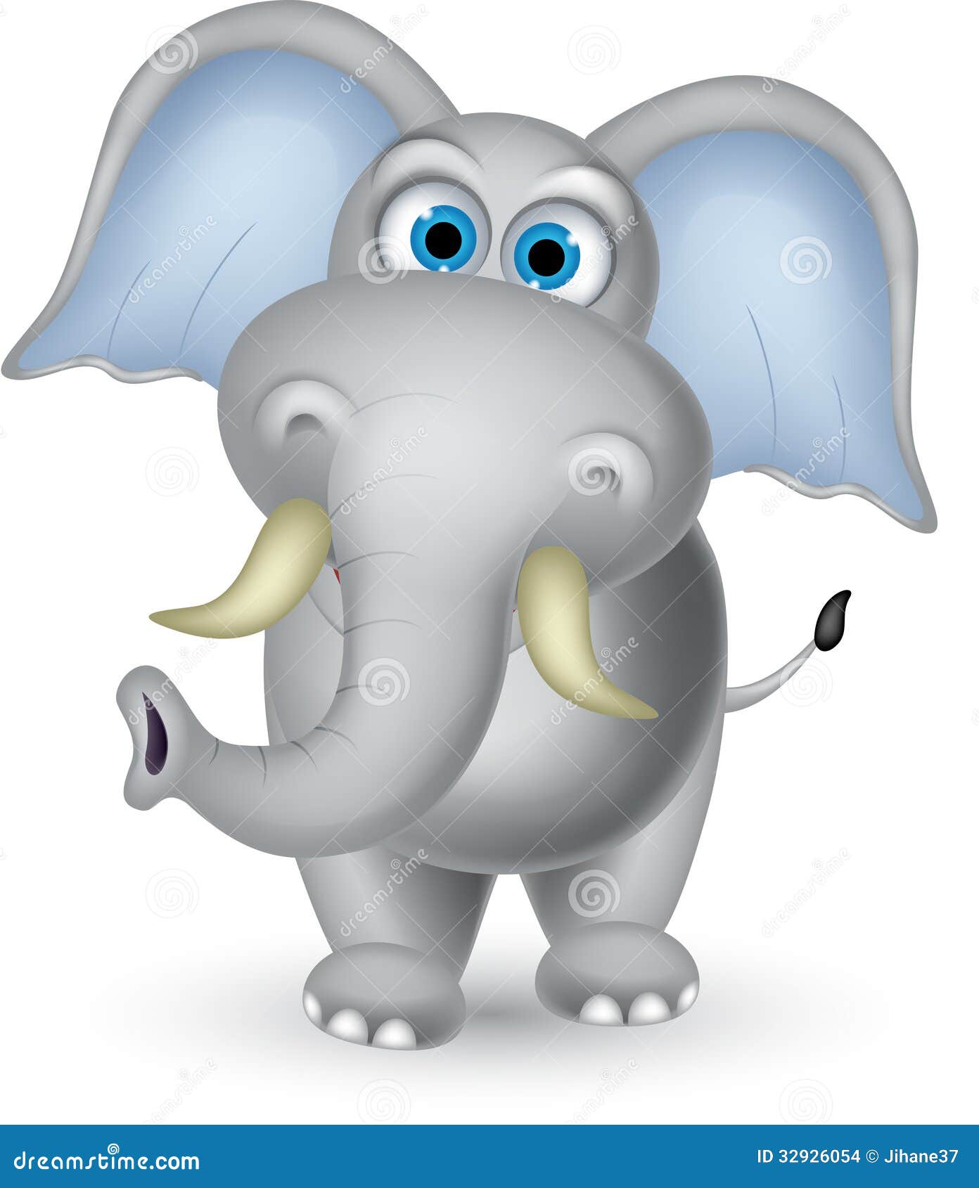 Elephant cartoon posing stock illustration. Illustration of elephant ...