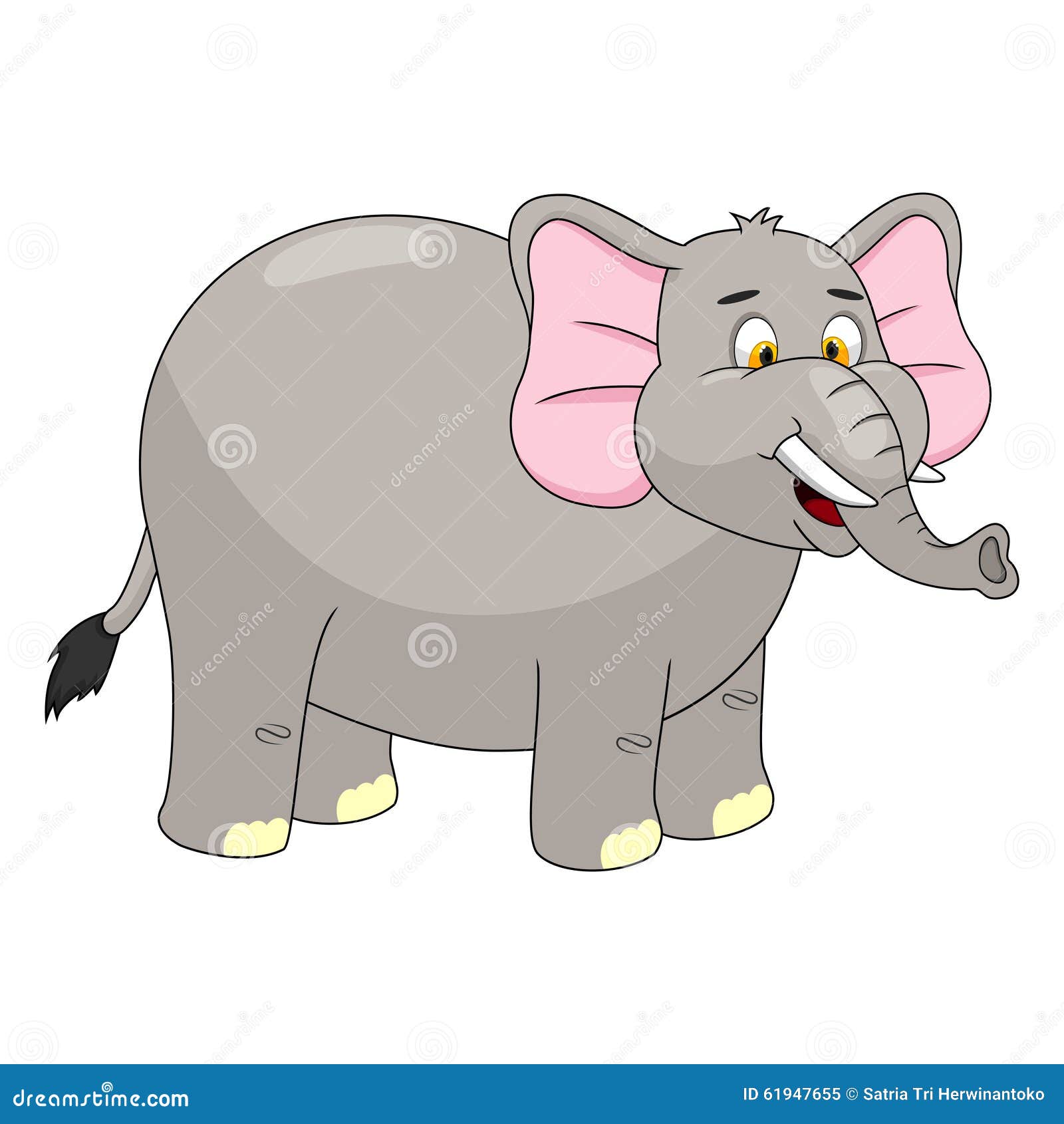 Elephant Cartoon Vector Illustration Stock Vector - Illustration of ...