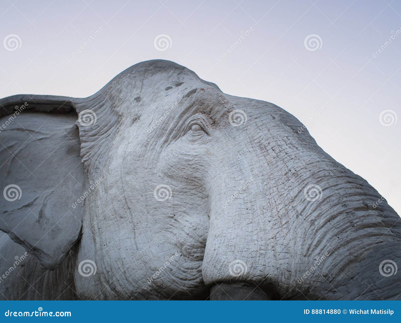 Elephant Cement Statue Quicklime Stock Photo - Image of cement ...