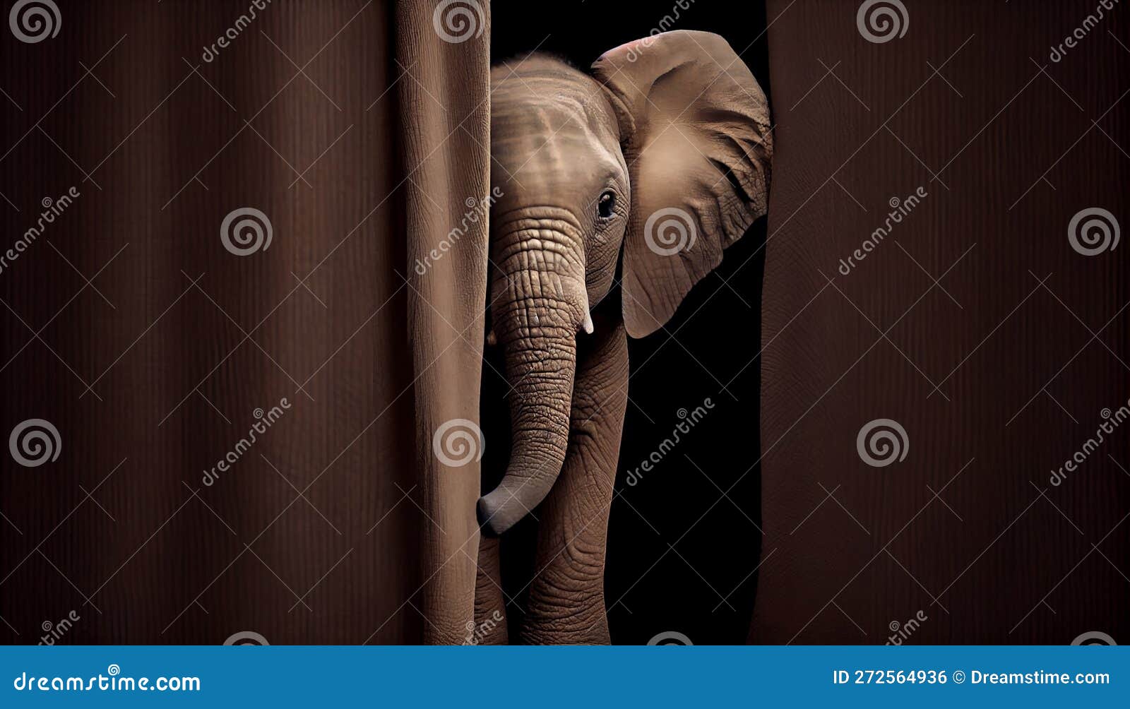 Elephant Close Up African Animal ,generative AI Stock Illustration ...