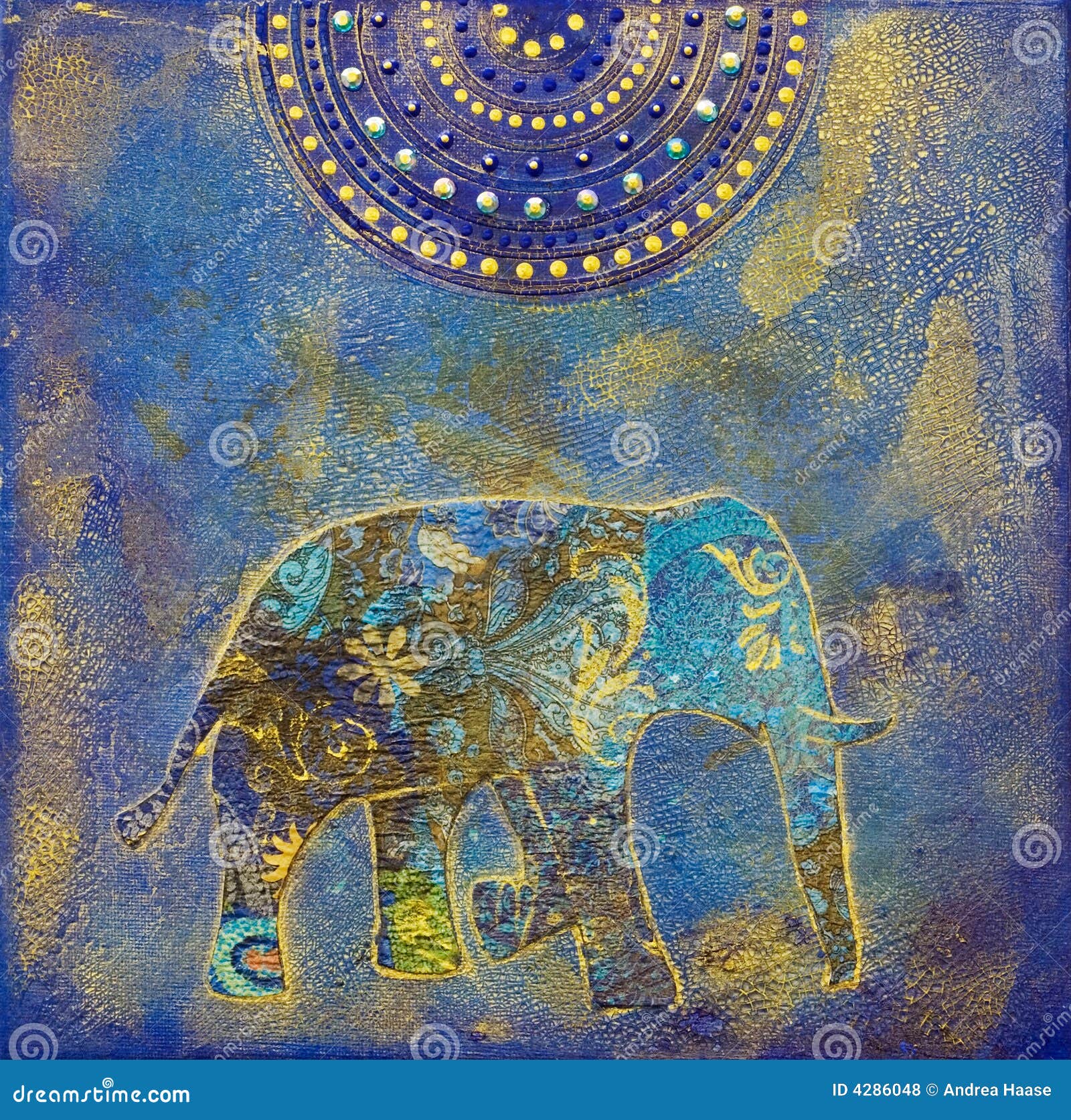 Elephant Collage stock illustration. Illustration of elephant - 4286048