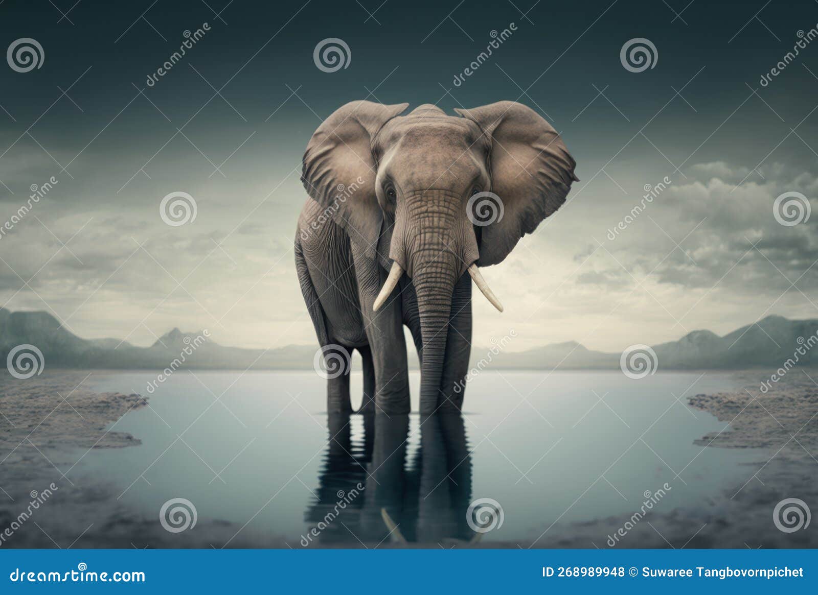 Elephant with Copy Space Background. World Wildlife Day Concept Stock ...
