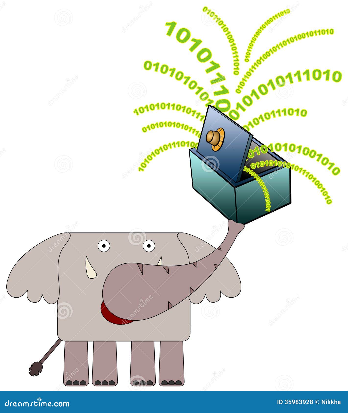 Elephant data stock illustration. Illustration of knowledge - 35983928