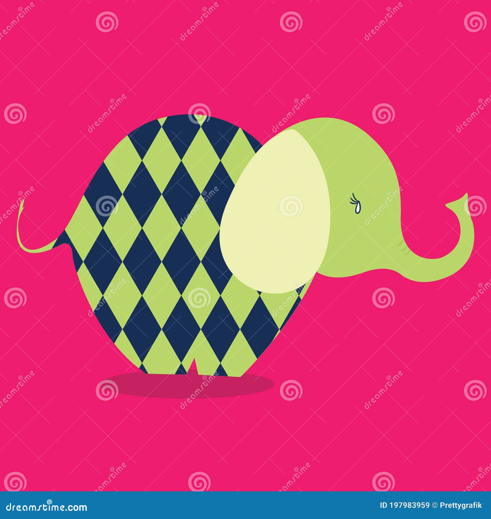 Elephant with diamond 04 stock vector. Illustration of diamond - 197983959