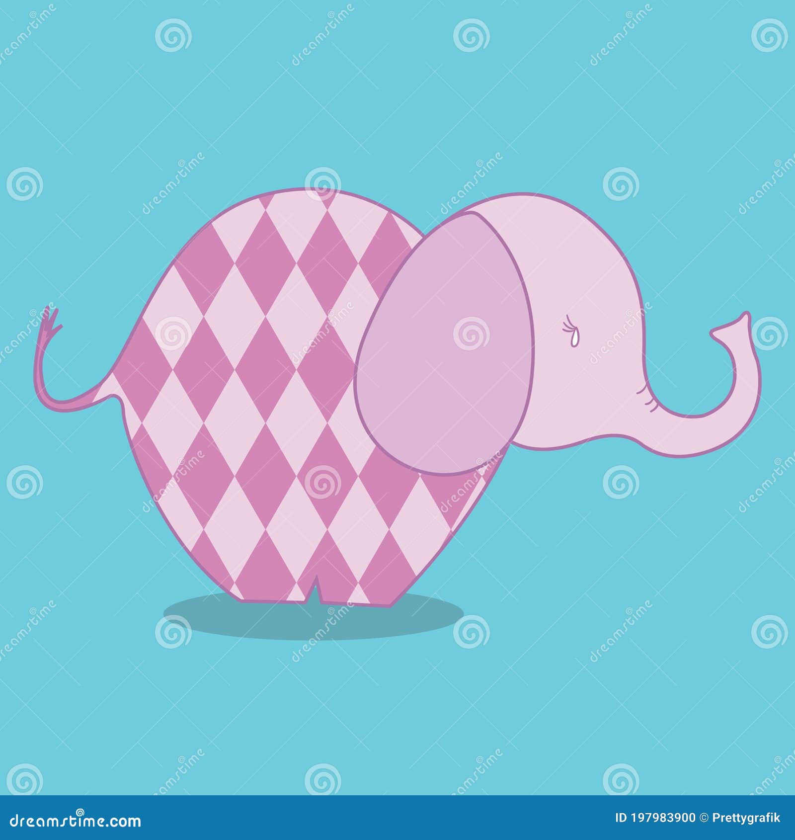 Elephant diamond 04 stock vector. Illustration of diamond - 197983900