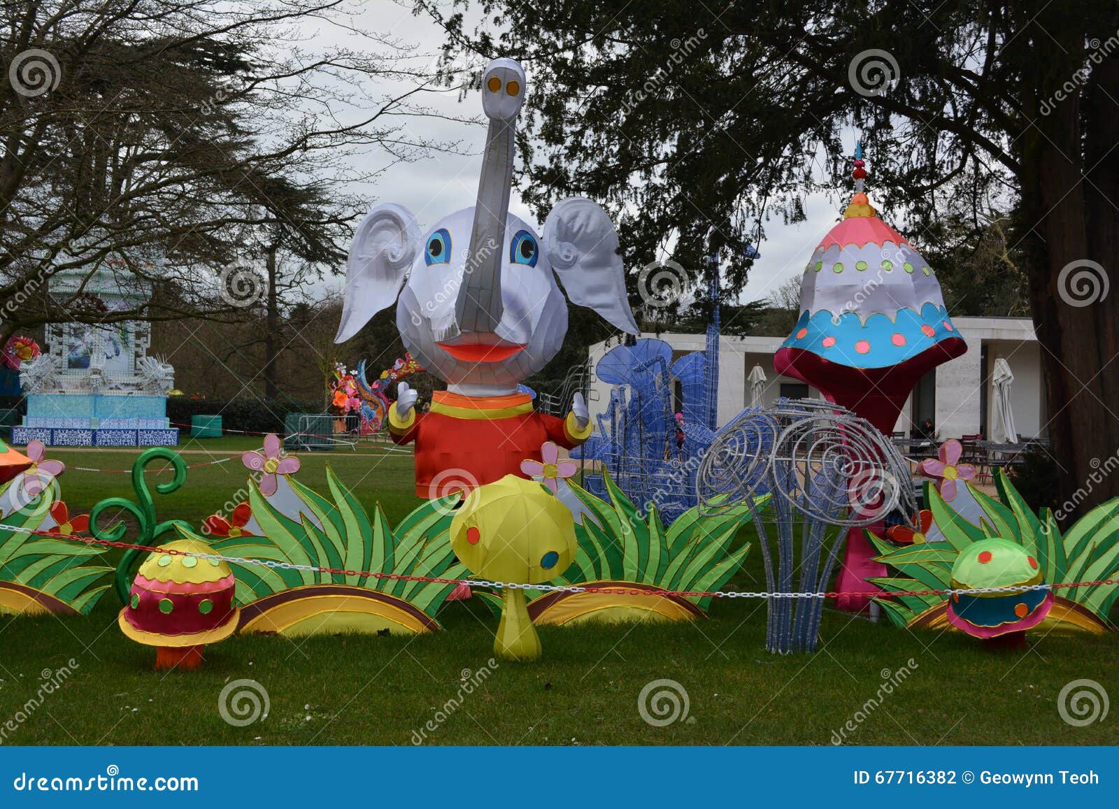 Elephant display stock photo. Image of display, yellow - 67716382