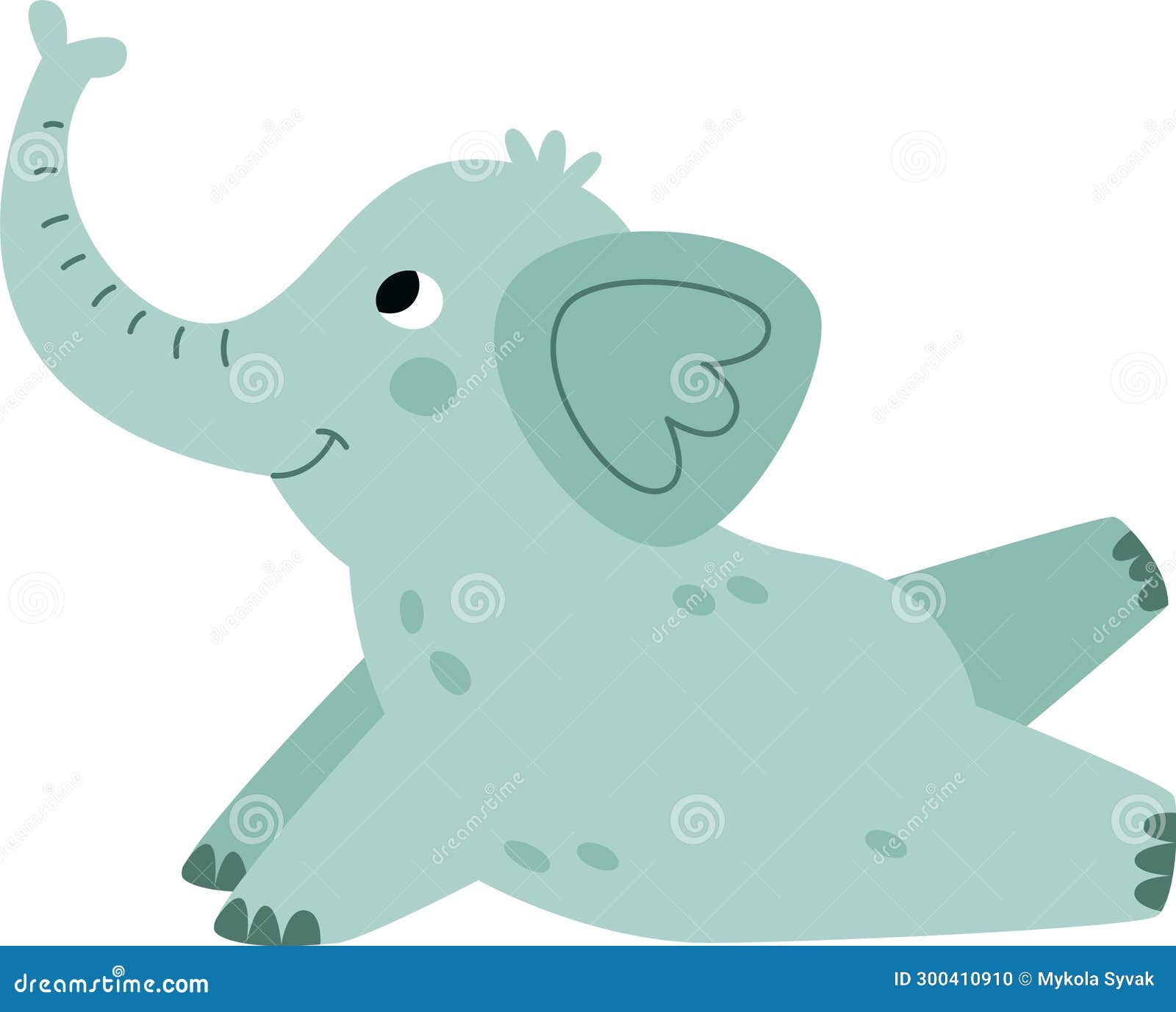 Elephant Doing Exercises stock illustration. Illustration of yoga ...
