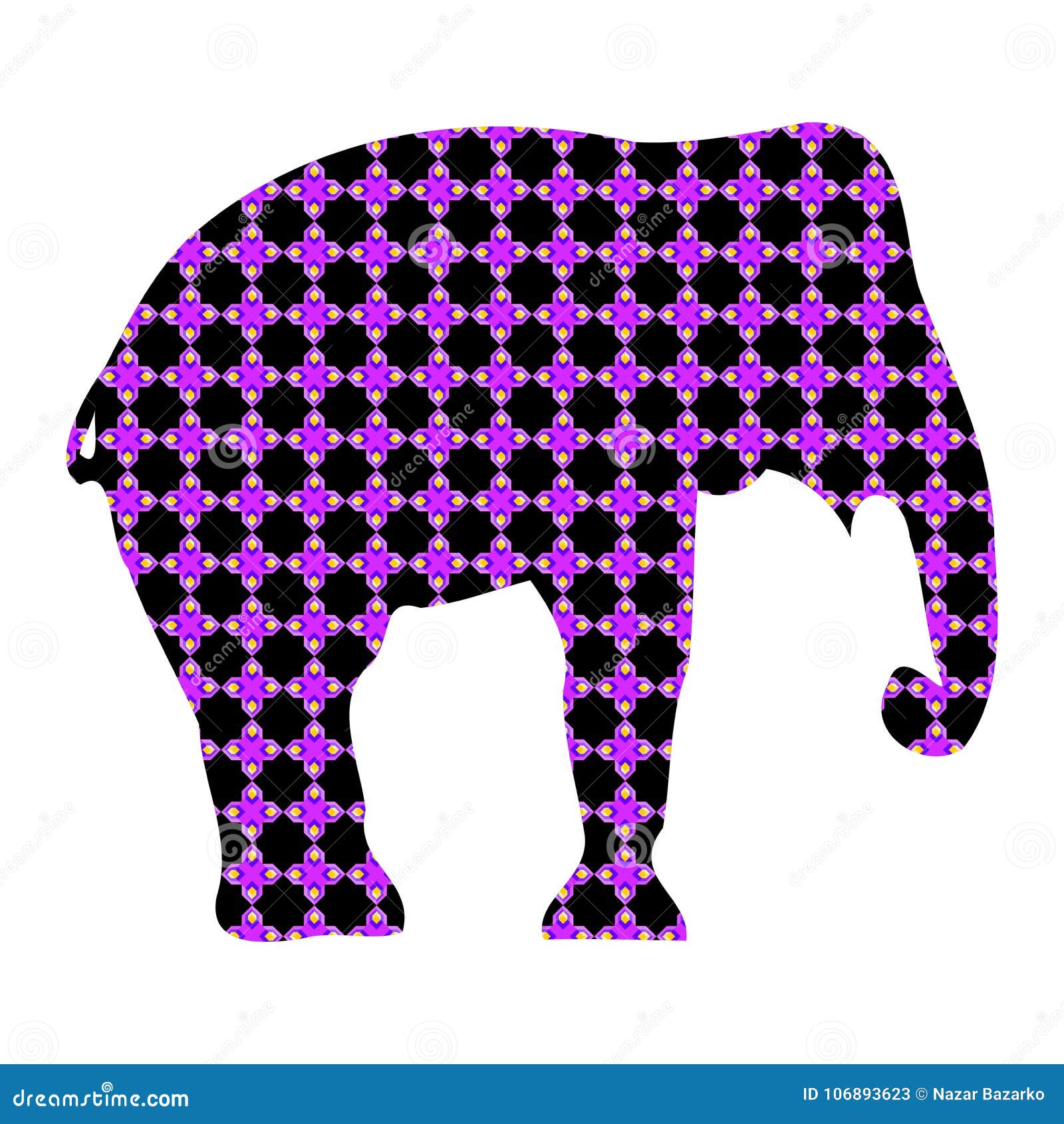 Elephant. Double Exposition. Vector Illustration Stock Illustration ...