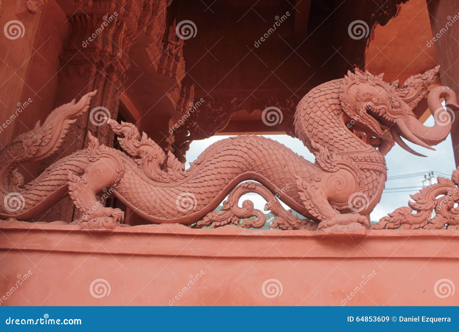 Elephant Dragon stock image. Image of temple, elephant - 64853609