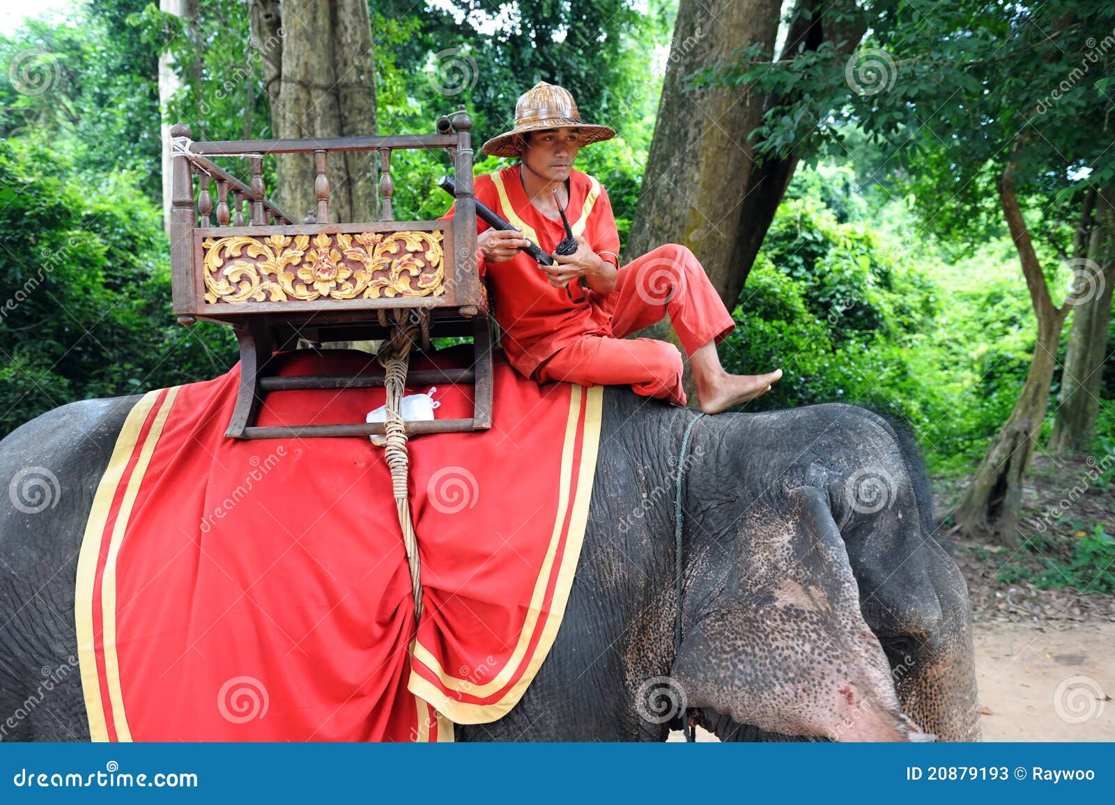 Elephant Driver in Angkor Thom, Editorial Stock Photo - Image of ...