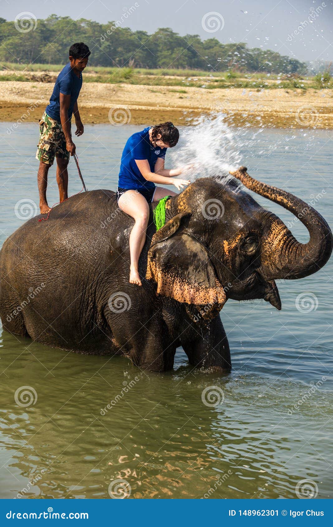 Elephant Drivers in Nepal. Chitwan National Park. 22 December 2017 ...