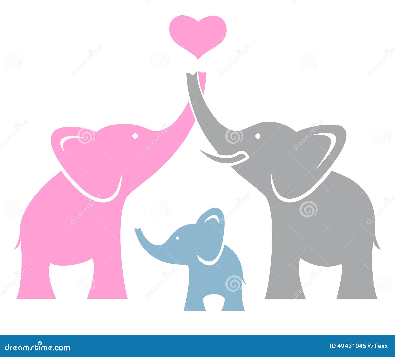 Elephant family stock illustration. Illustration of daddy - 49431045