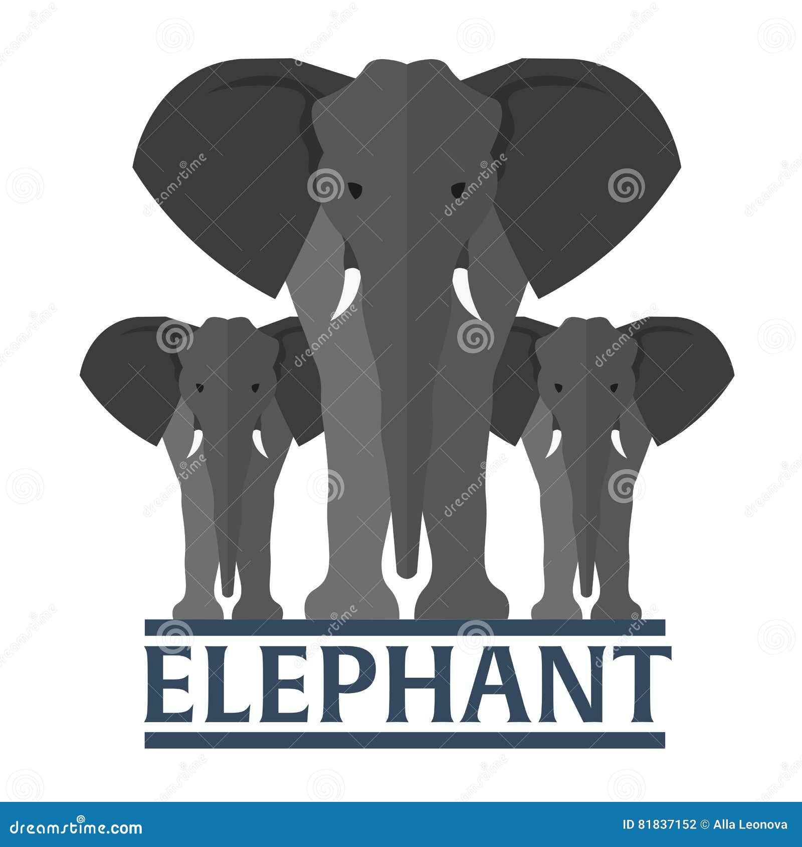 Elephant Flat Illustration. Vector Illustration. Stock Illustration ...
