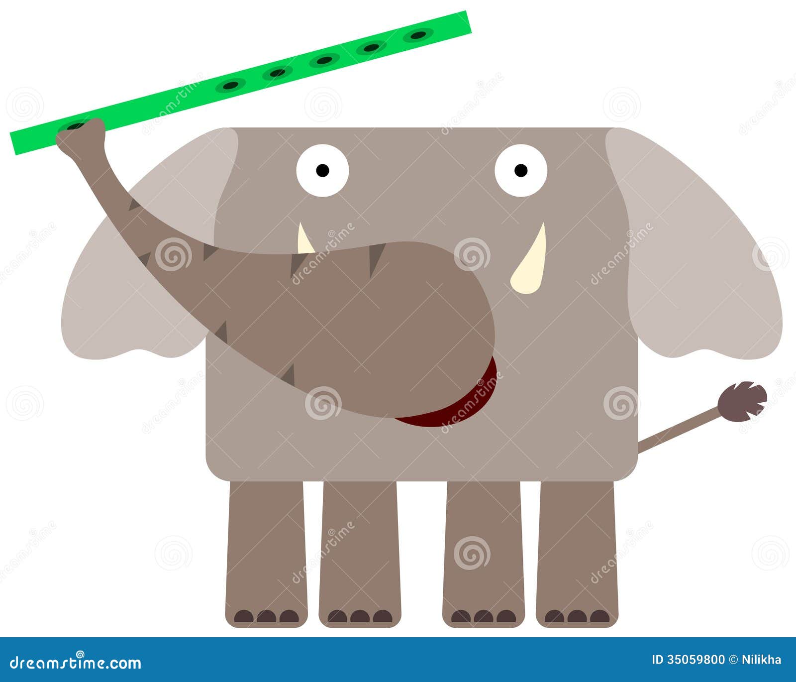 Elephant flutes stock illustration. Illustration of humor - 35059800