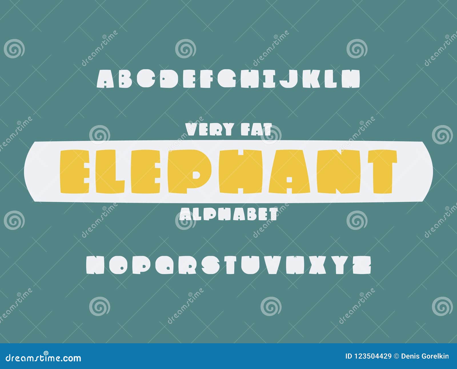 Elephant Font. Vector Alphabet Stock Vector - Illustration of childhood ...