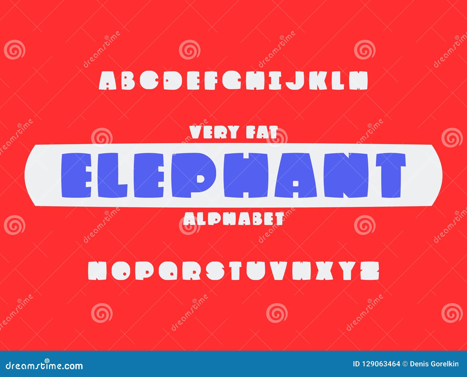 Elephant Font. Vector Alphabet Stock Vector - Illustration of display ...