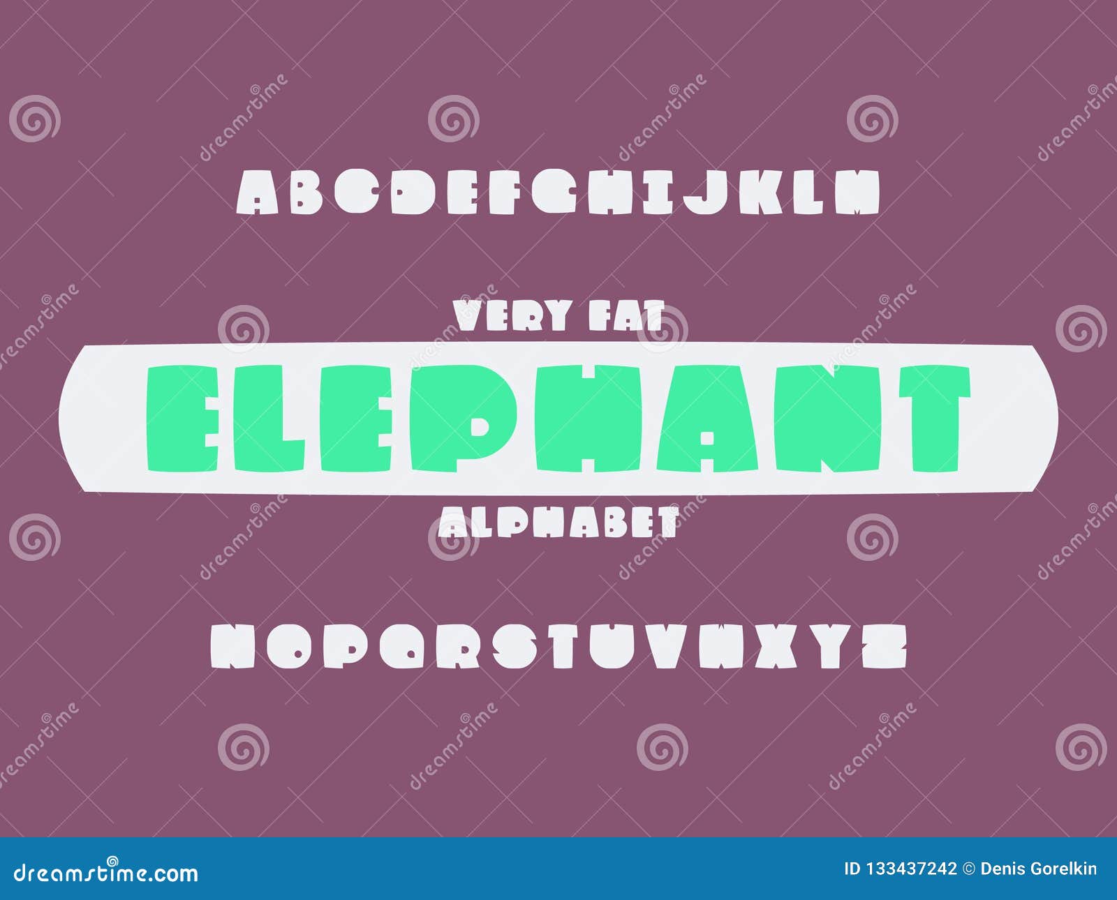 Elephant Font. Vector Alphabet Stock Vector - Illustration of style ...