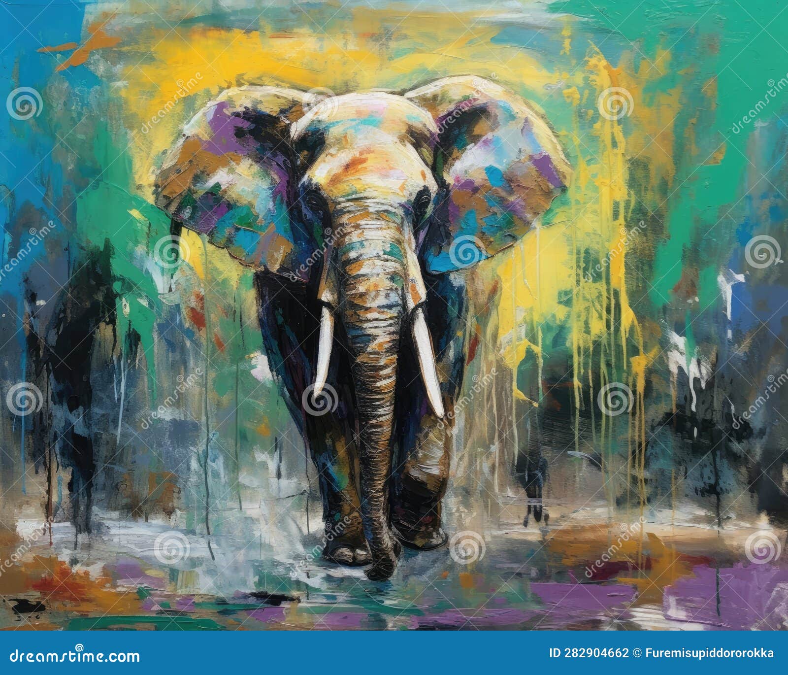 Elephant Form and Spirit through an Abstract Lens. Dynamic and ...