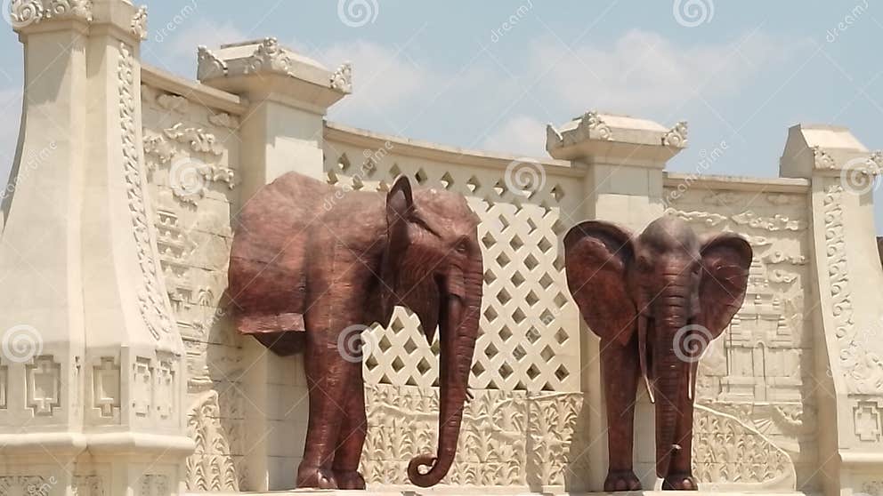 The Elephant Gate of Borobudur Temple Editorial Stock Image - Image of ...
