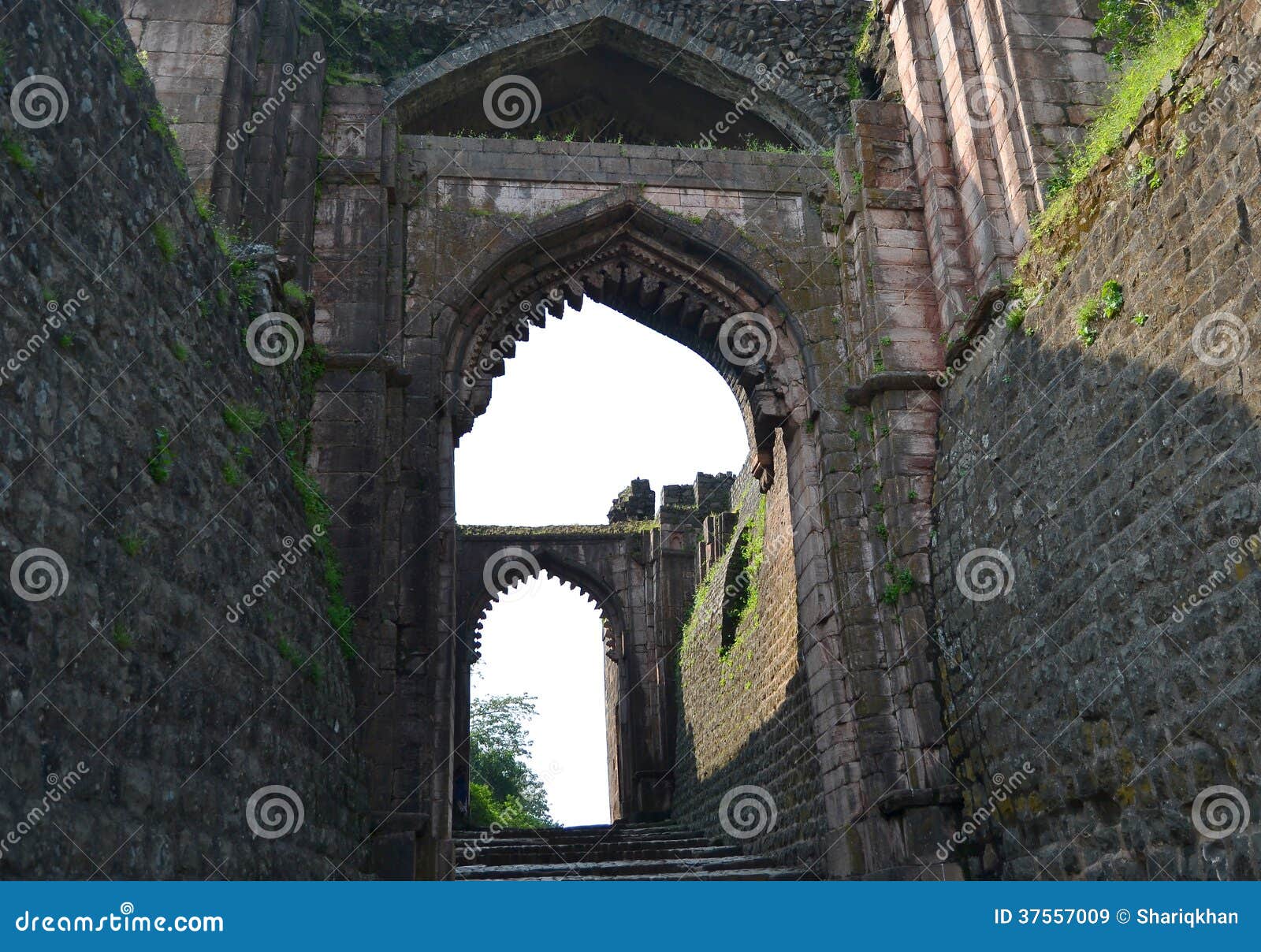 Elephant Gate Of Mandav Fort City India Royalty-Free Stock Photo ...
