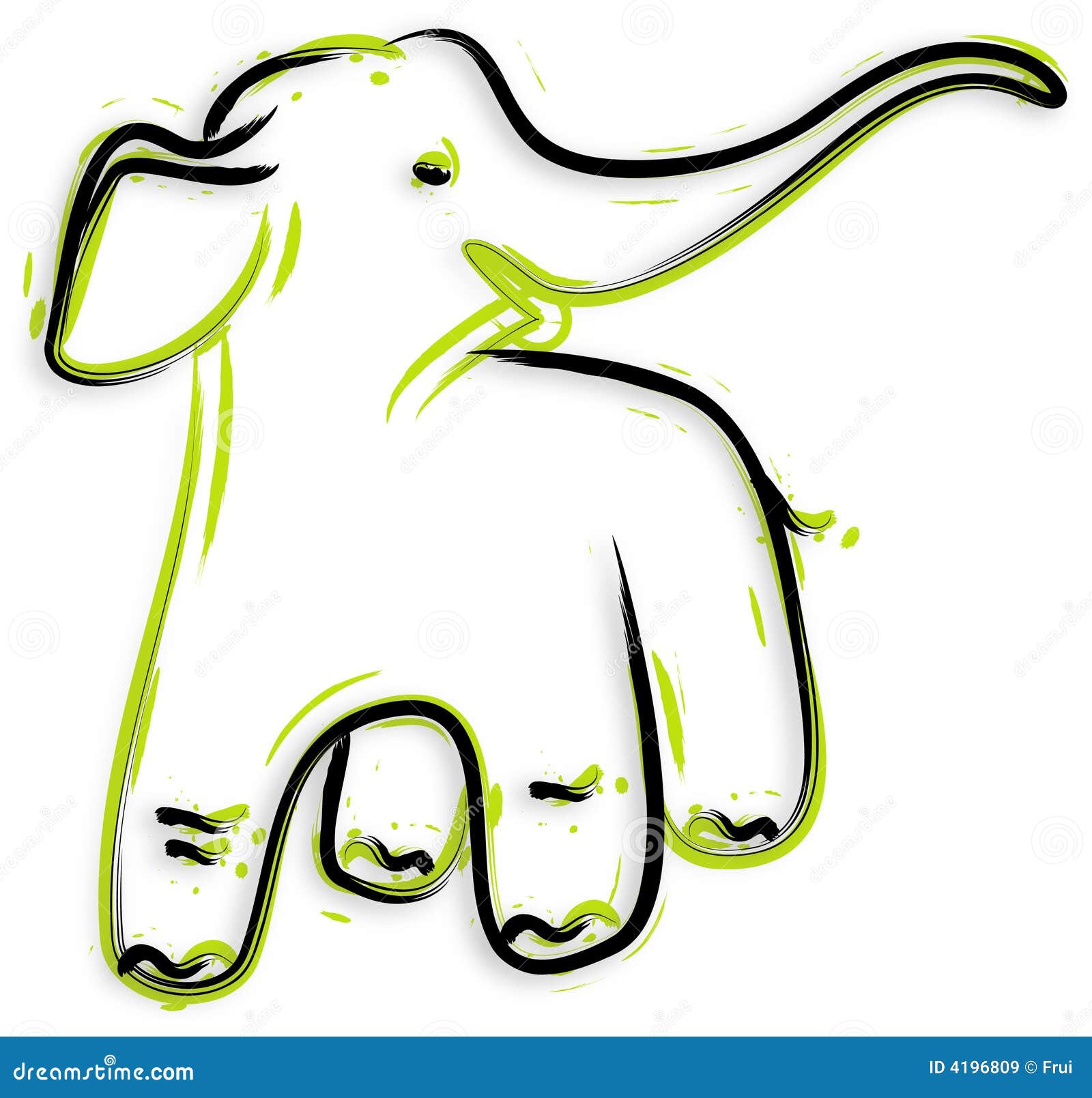 Elephant - Hand Drawn Cartoon Vector | CartoonDealer.com #4196809