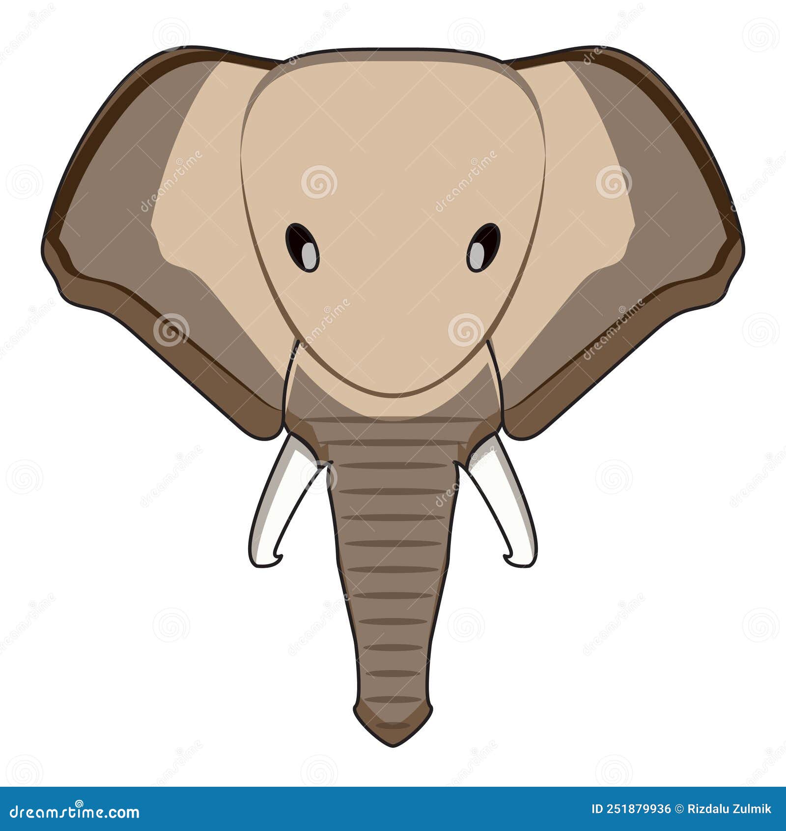 Elephant Head Illustrator Vector Graphic Stock Vector - Illustration of ...