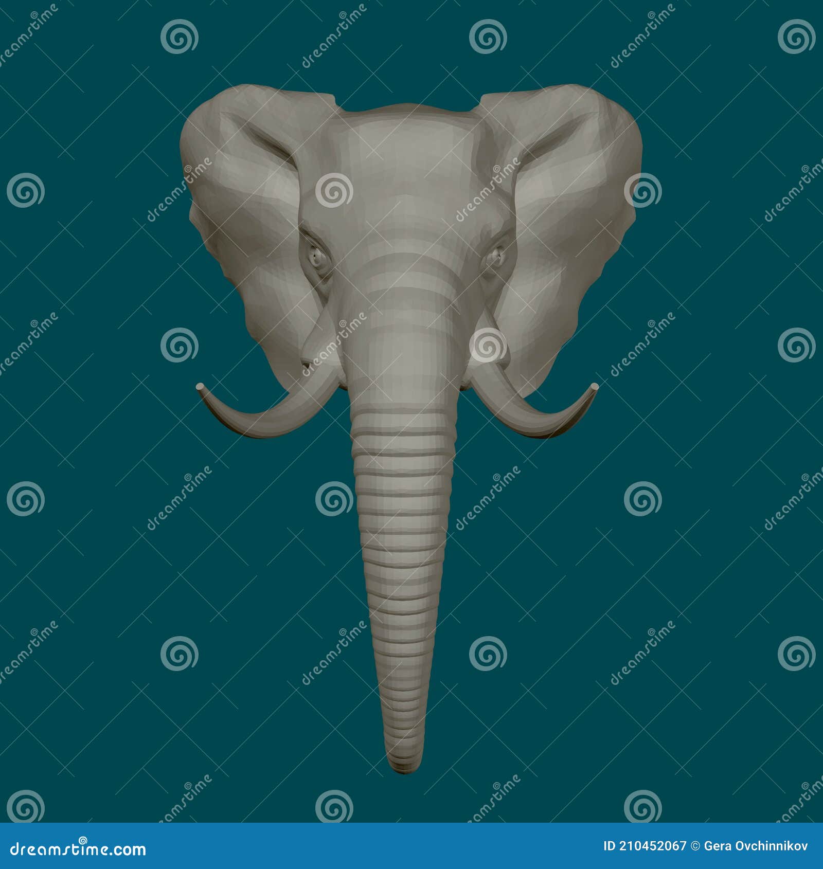 Elephant Head Front View