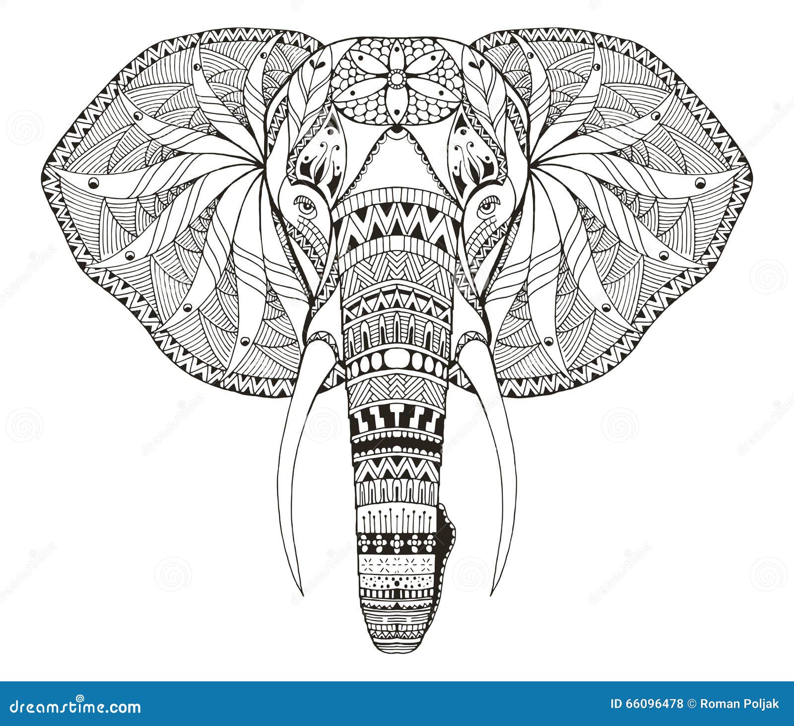 Elephant Head Zentangle Stylized, Vector, Illustration, Freehand Stock ... Elephant Head Zentangle Stylized, Vector, Illustration, Freehand Stock ...