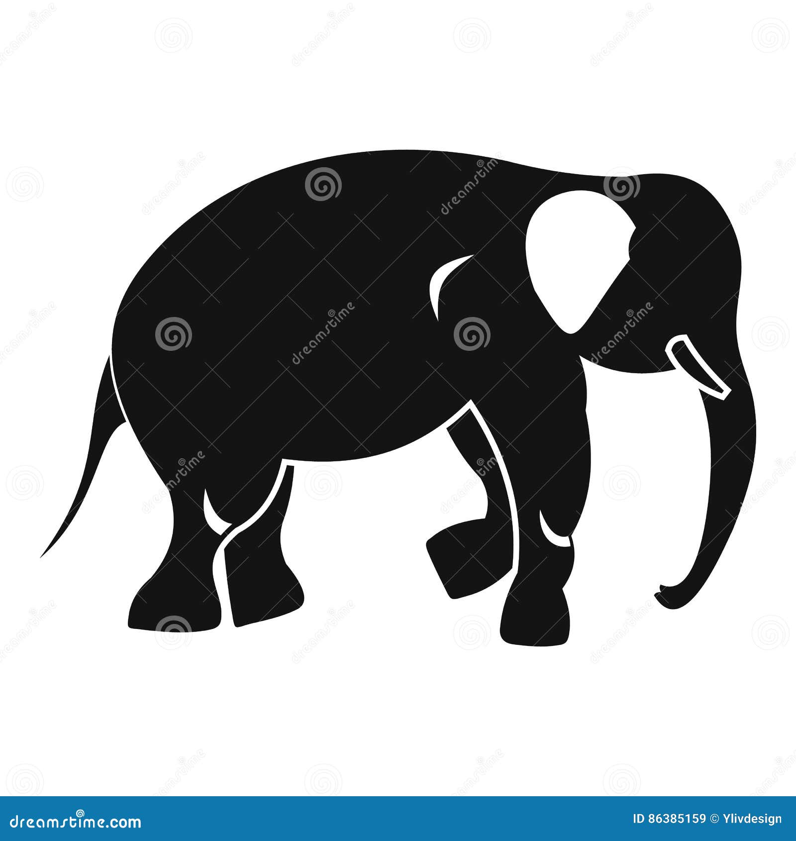 Elephant Icon, Simple Style Stock Vector - Illustration of mammal ...