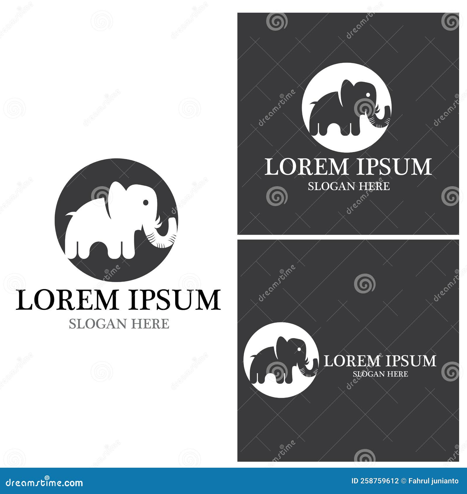 Elephant Icon and Symbol Vector Template Illustration Stock ...