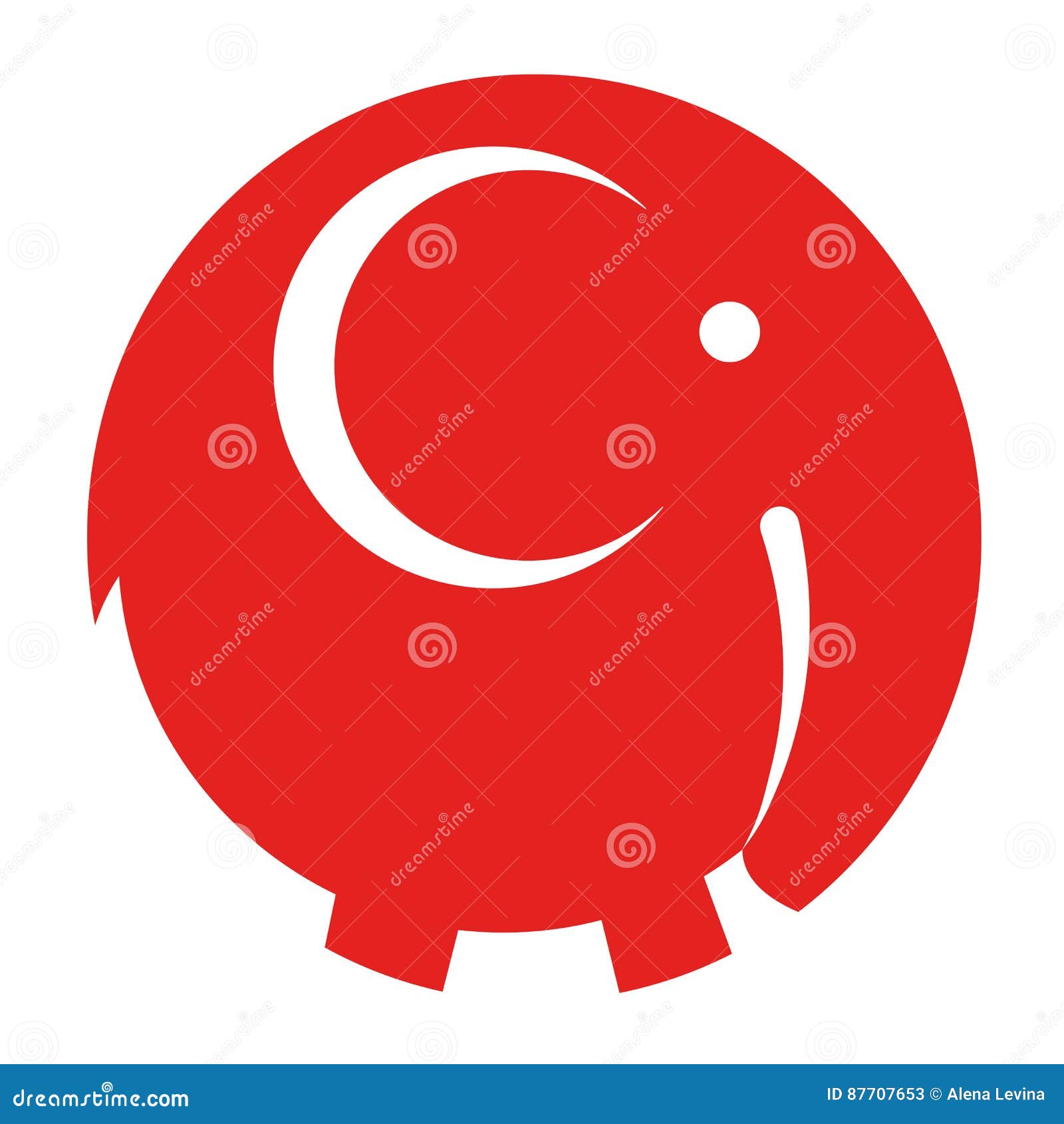 Elephant icon vector stock vector. Illustration of animal - 87707653