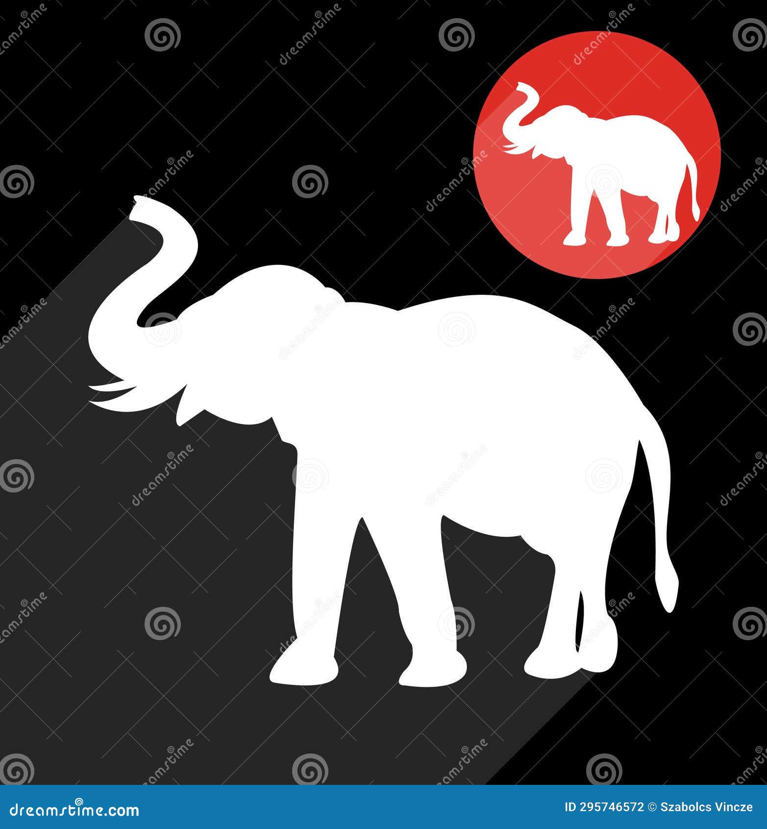 Elephant illustration stock vector. Illustration of drawing - 295746572