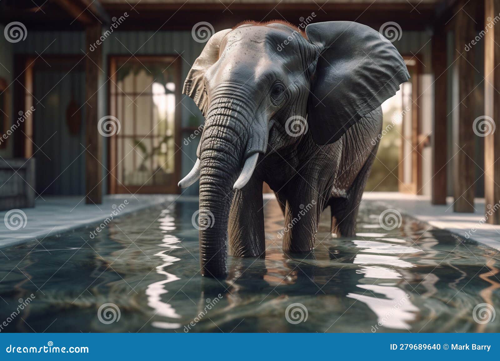 Elephant Pool 8 Ball Billiards Mascot Cartoon | CartoonDealer.com ...