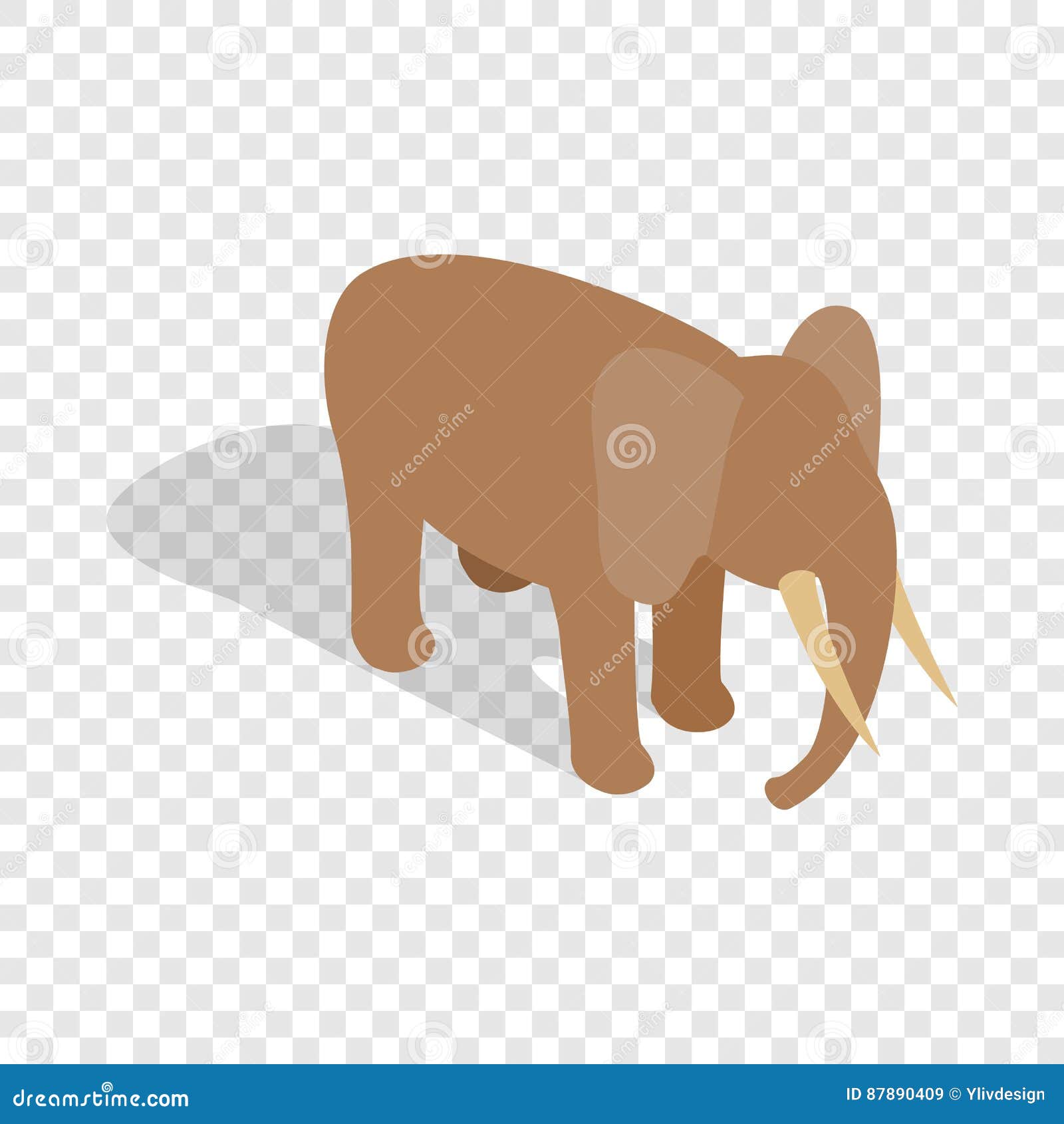 Elephant isometric icon stock vector. Illustration of animal - 87890409
