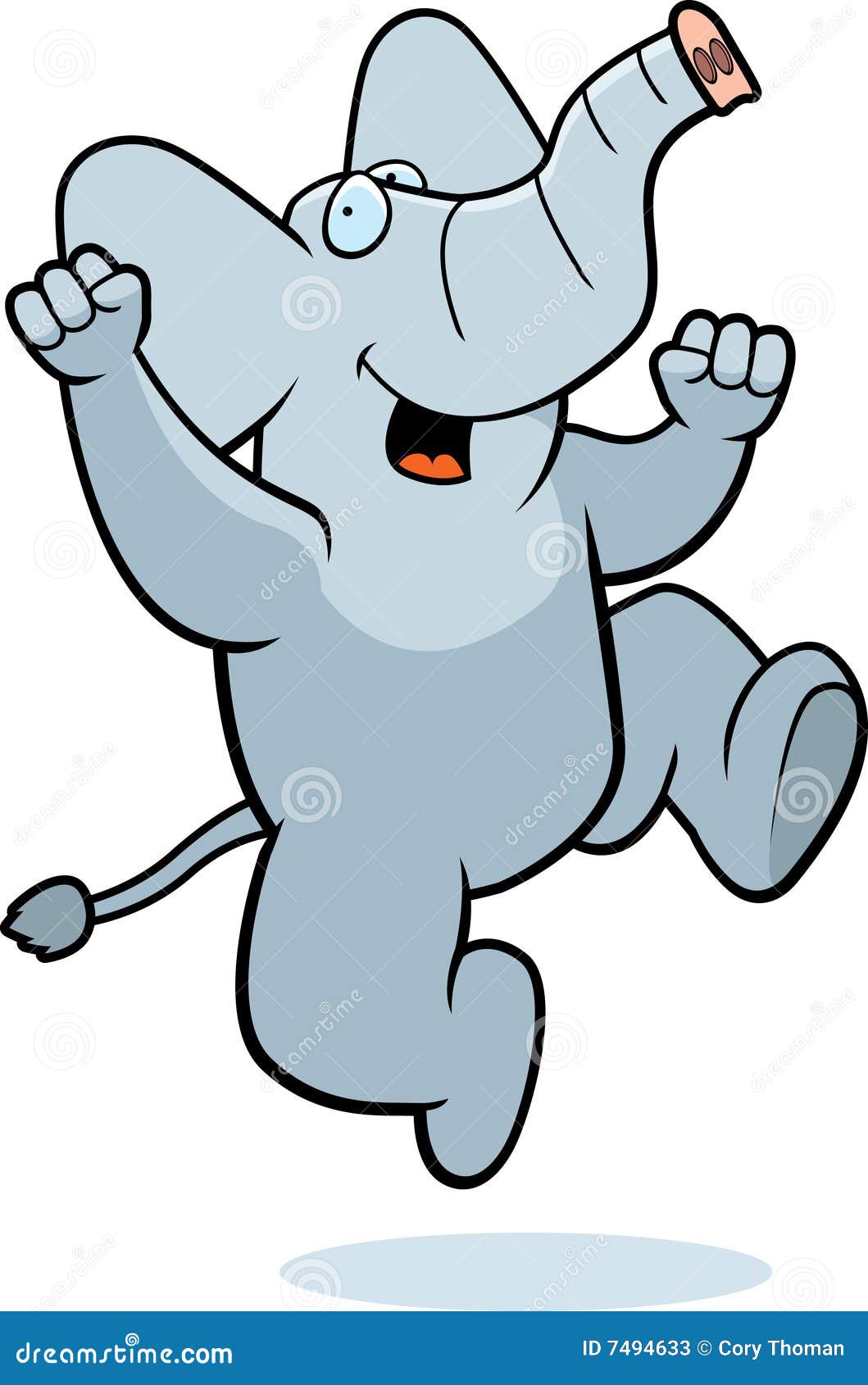 Elephant Jumping stock vector. Illustration of success - 7494633