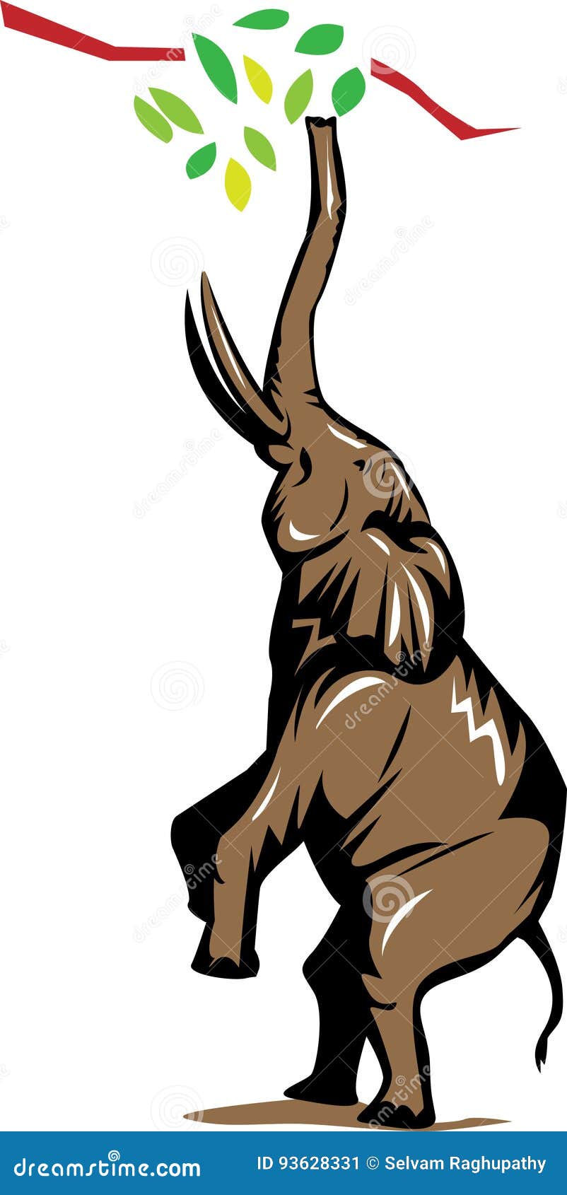 Elephant Jumping Bucking Isolated Cartoon | CartoonDealer.com #50886495