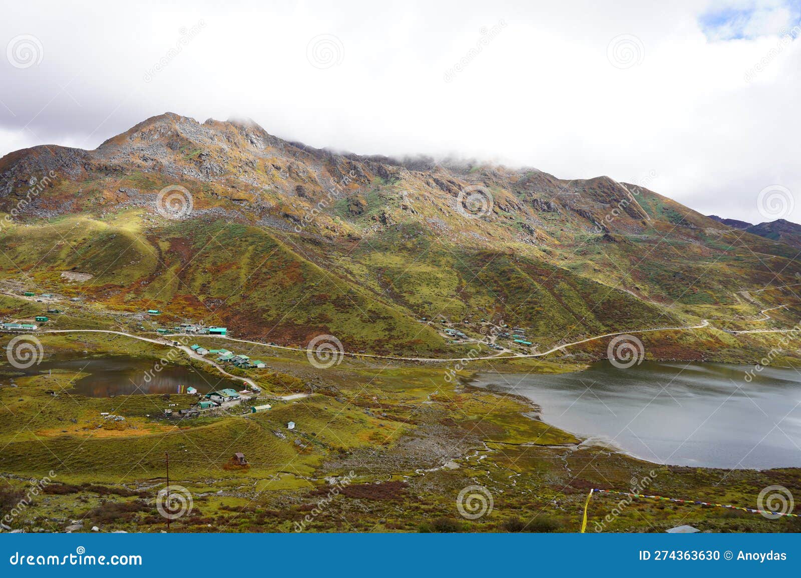 Elephant Lake between Mountain Range in East Sikkim Stock Photo - Image ...