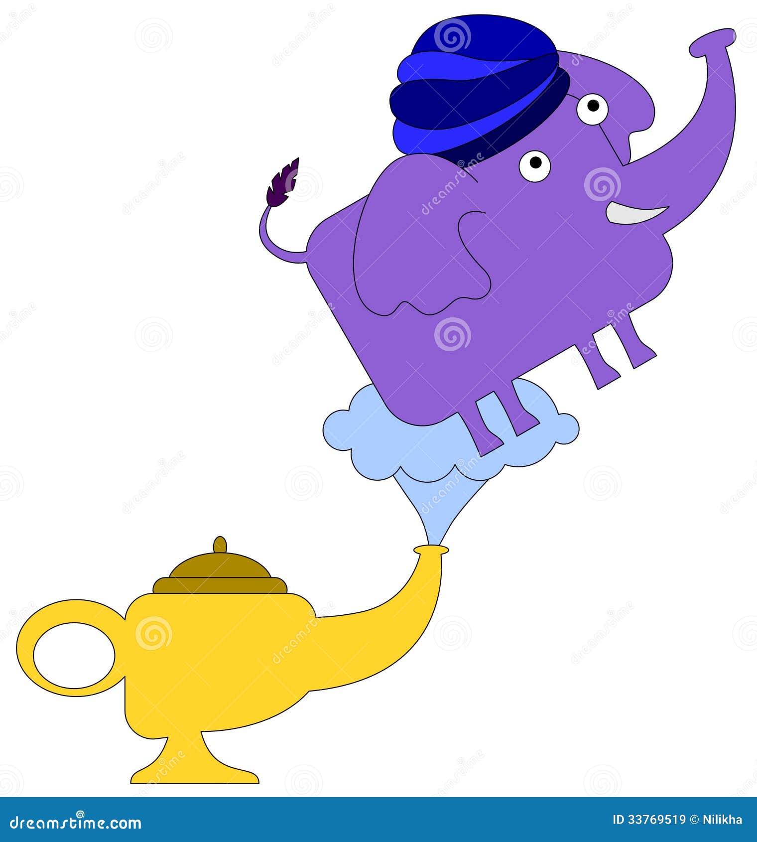 Elephant of the lamp stock illustration. Illustration of elephant ...