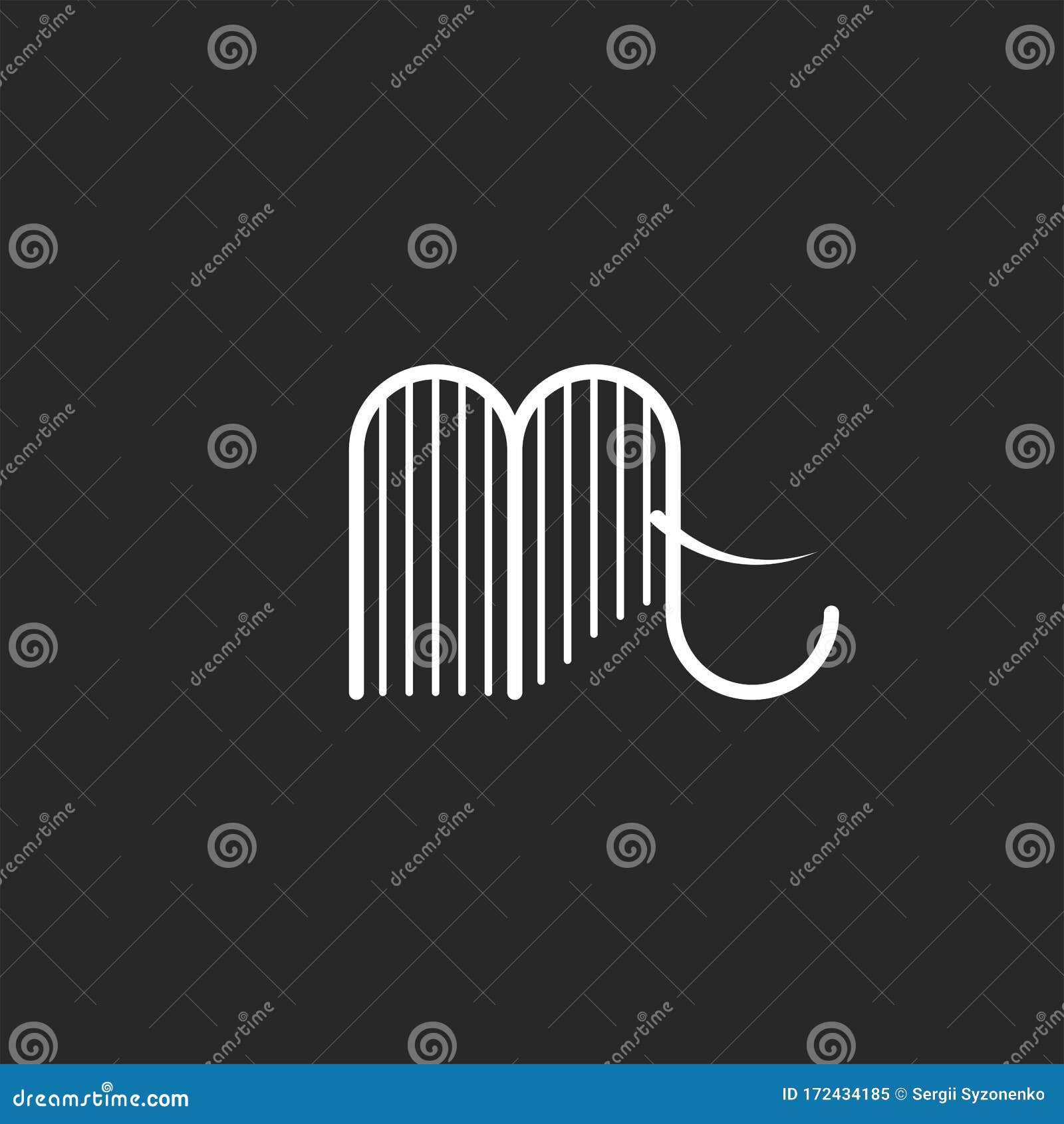 Elephant Thin Line Icon, Worldwildlife Concept, Baby Elephant Vector ...