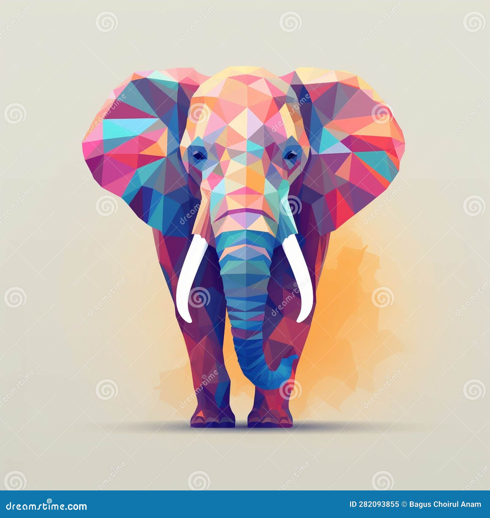 Elephant Logo 2D Digital Illustration Stock Illustration - Illustration ...